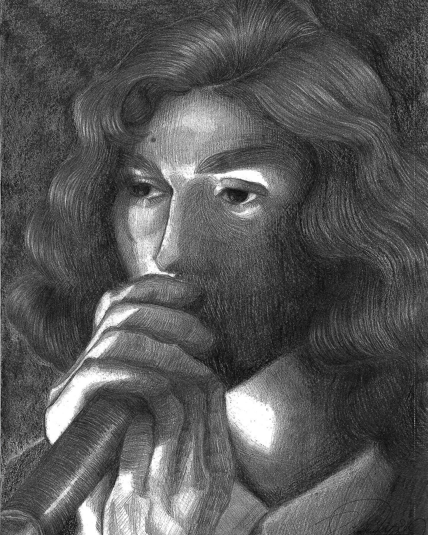 Hozier, graphite, me, 2023 | Scrolller