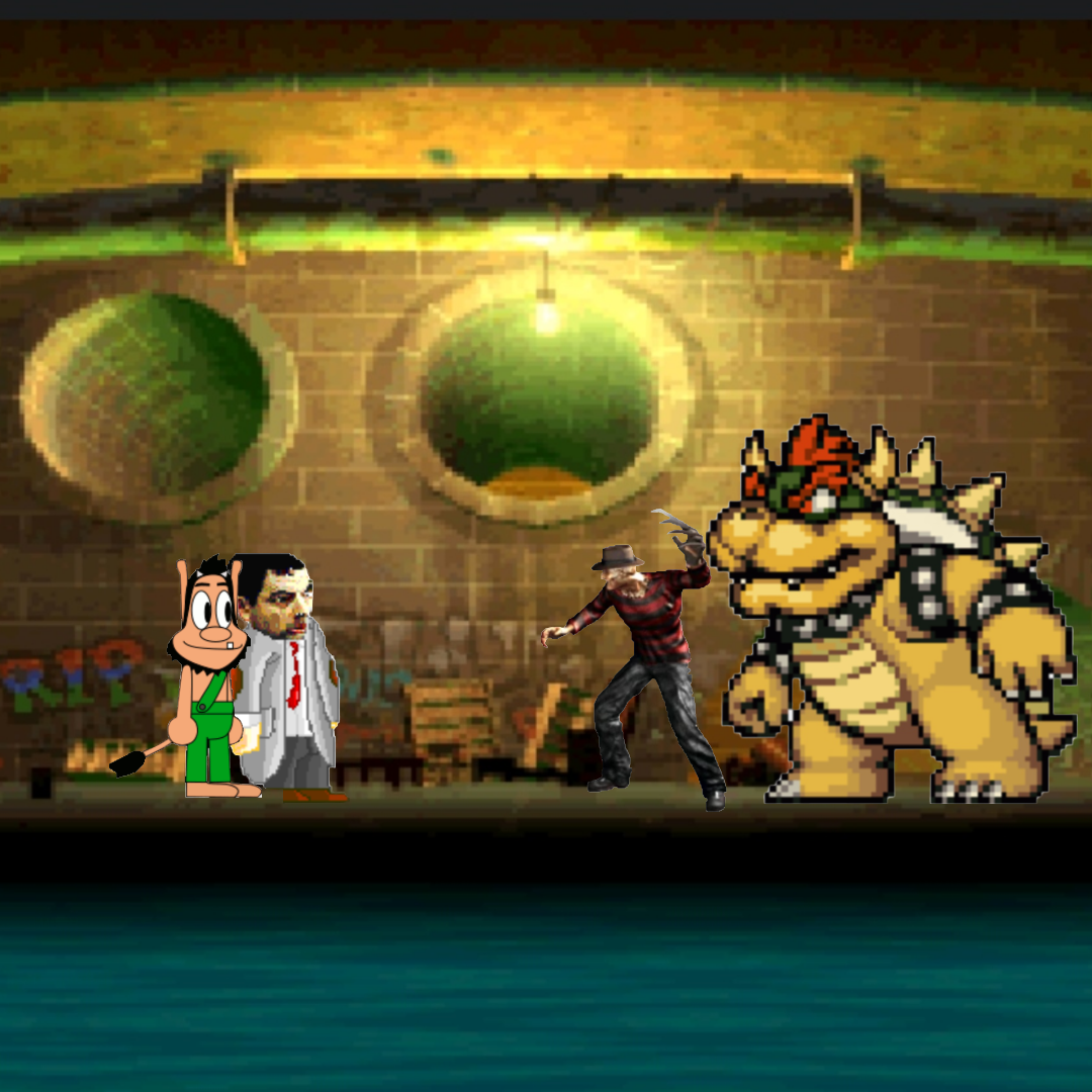 Hugo the troll and Mr Bean vs Freddy Krueger and Bowser | Scrolller