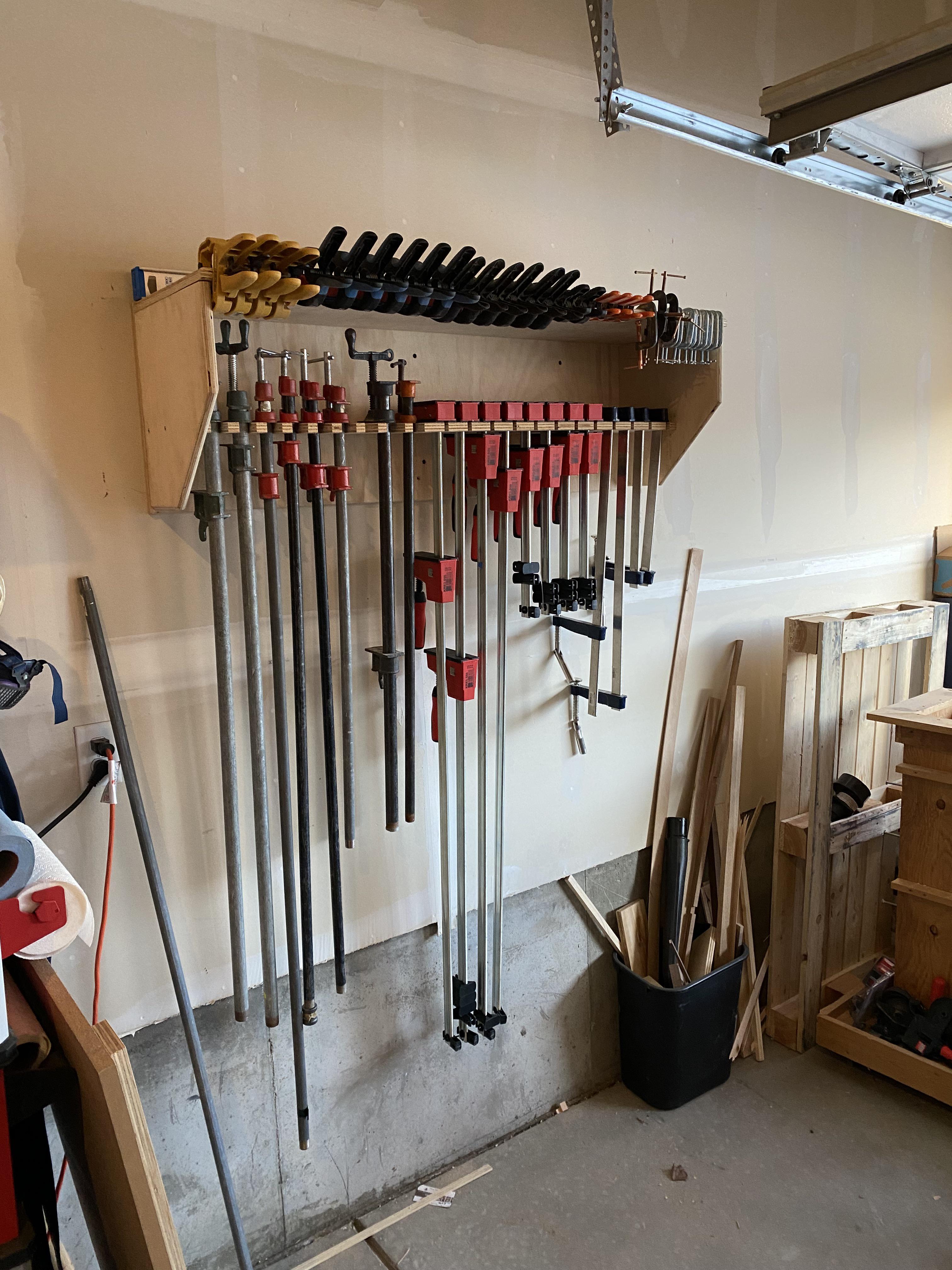 Out with the old, in with the new - wall mounted clamp storage | Scrolller