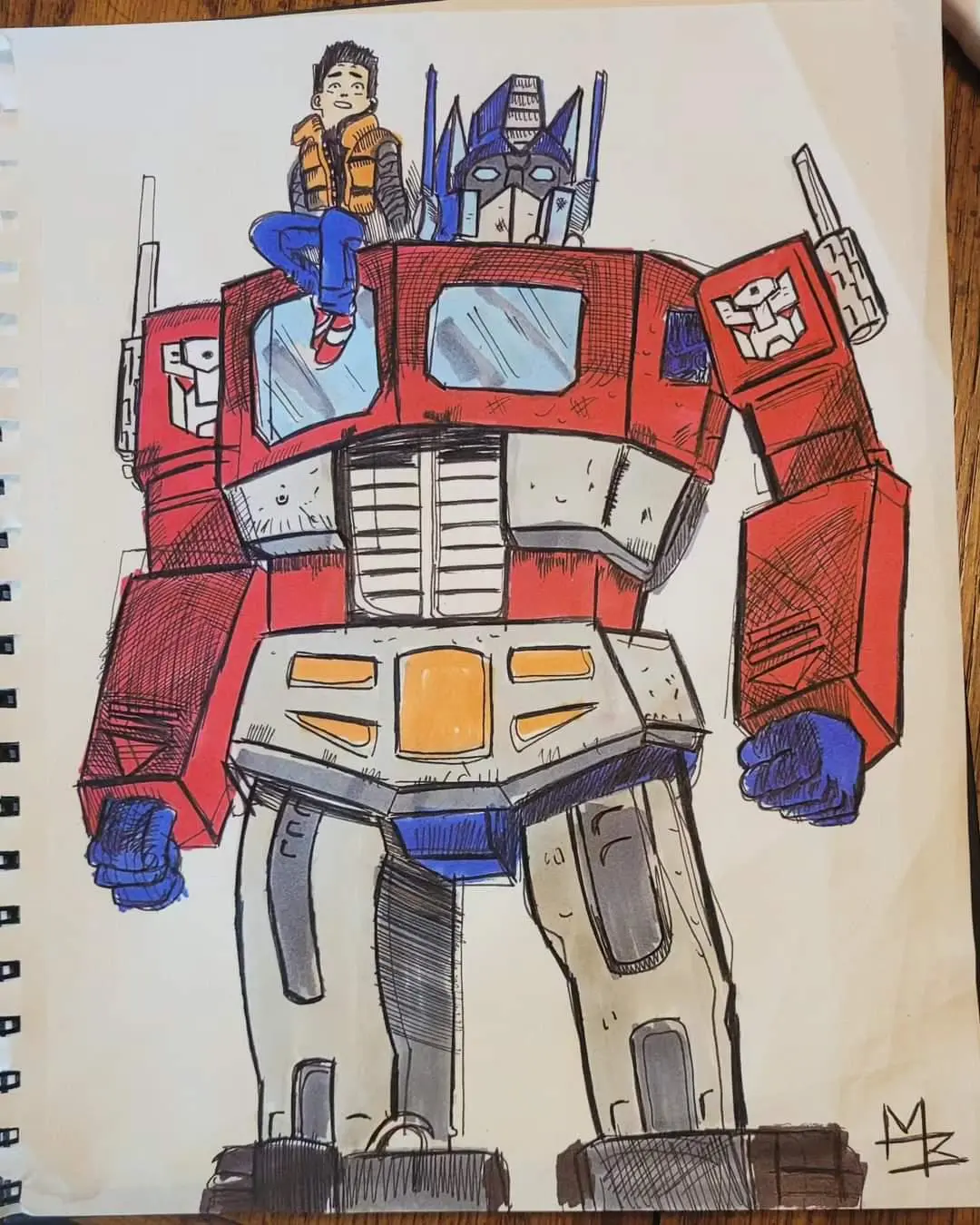 i drew Optimus Prime (by Daniel Warren Johnson) | Scrolller