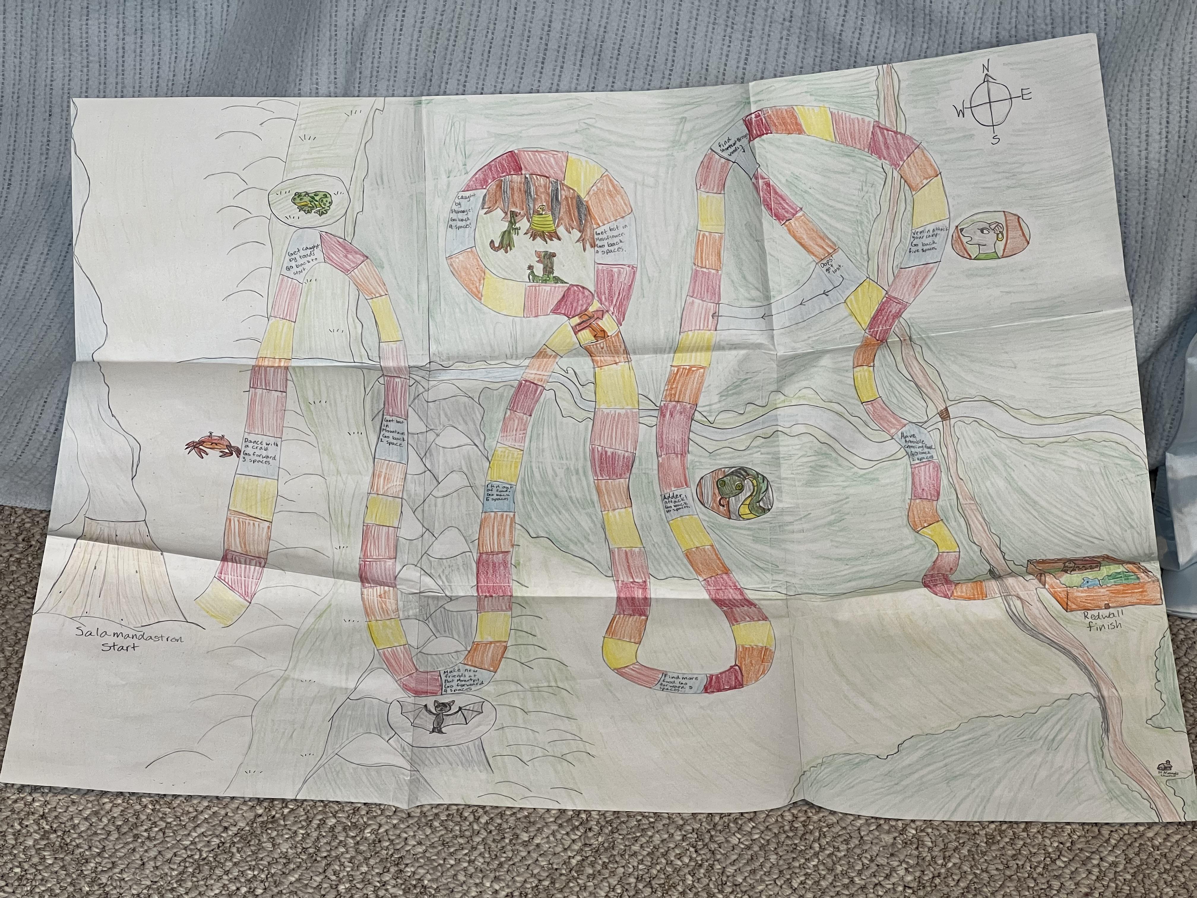 I was sorting out old art projects and discovered a Redwall trivia boardgame I made when I was ...