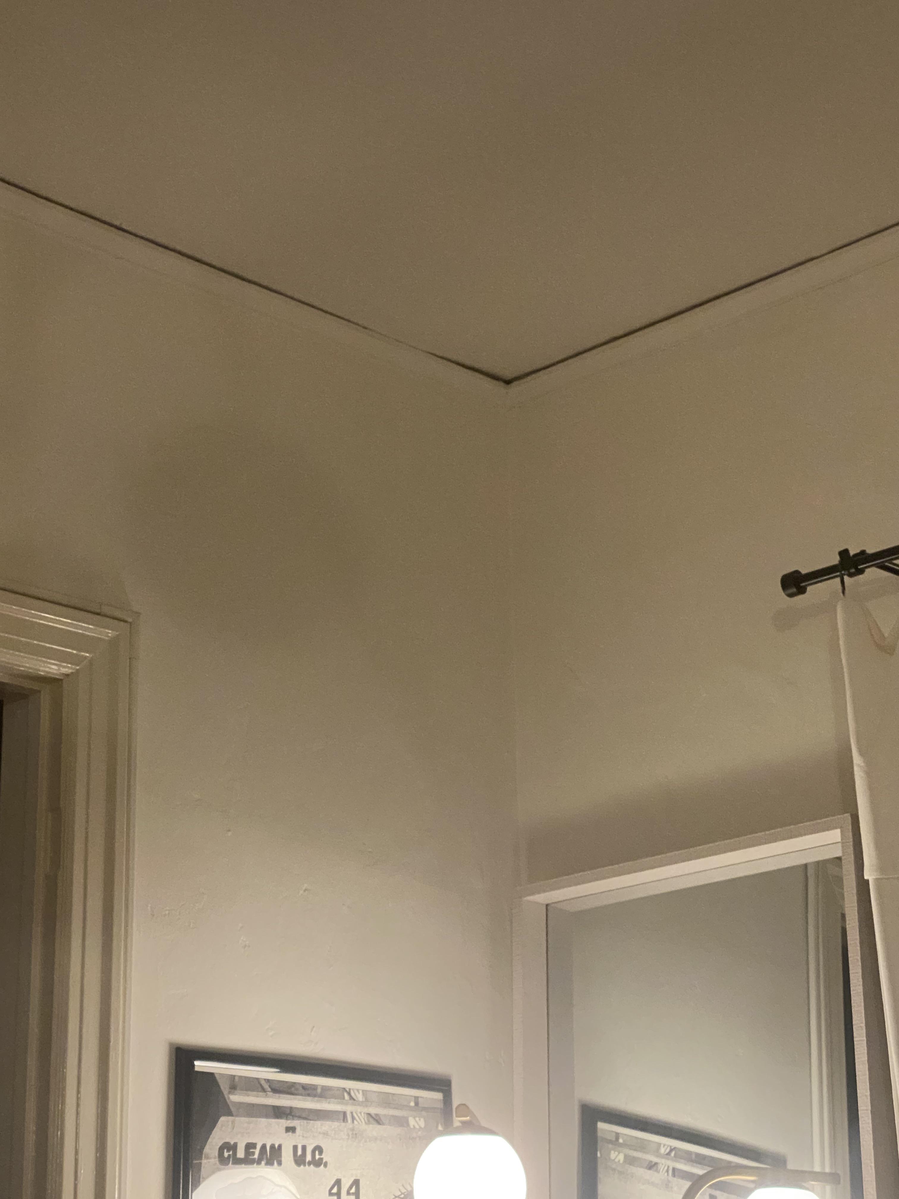 How would you go about sealing this ceiling crack? | Scrolller