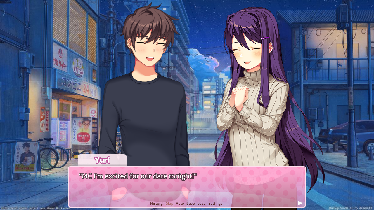 I tried Doki Doki Dialog Generator for the first time, so I put Yuri and MC on a lil' date ...