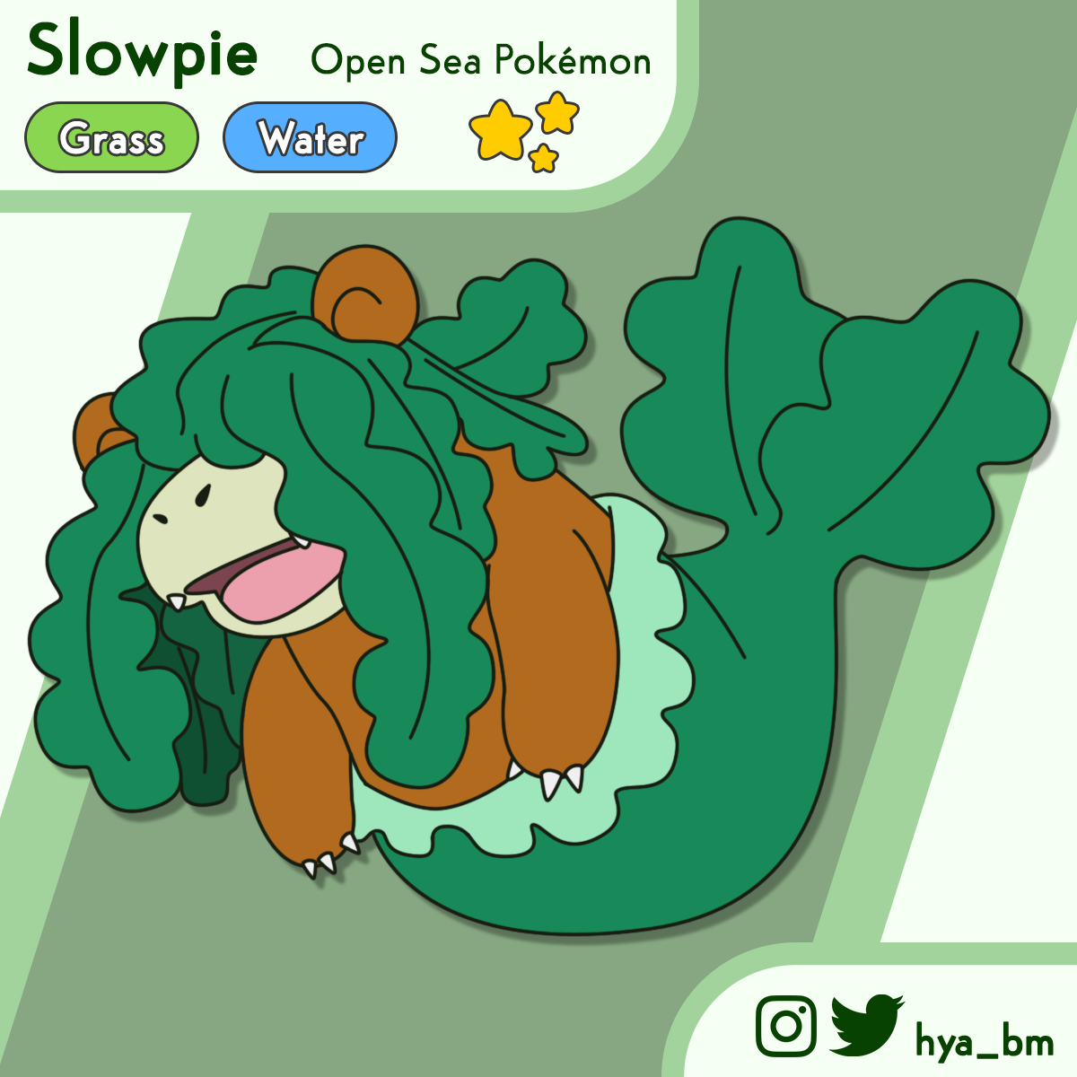 Grass form Slowpoke is evolving? Meet Slowpie | Scrolller