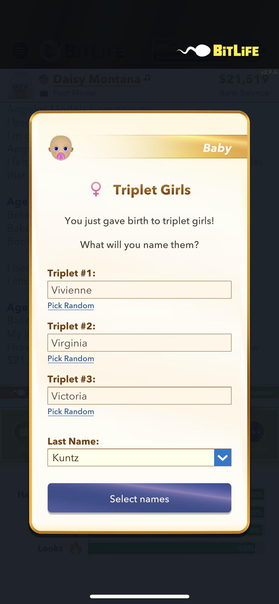 Have played for 5 years and never get triplets, this was all in the ...