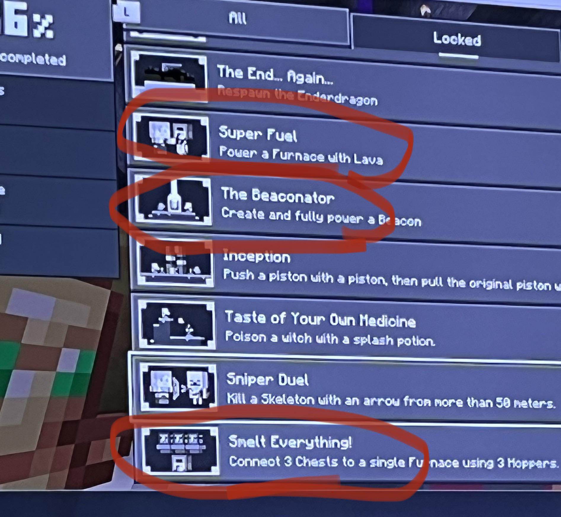 Achievements glitch- help? I did the task that it asked but they won’t ...