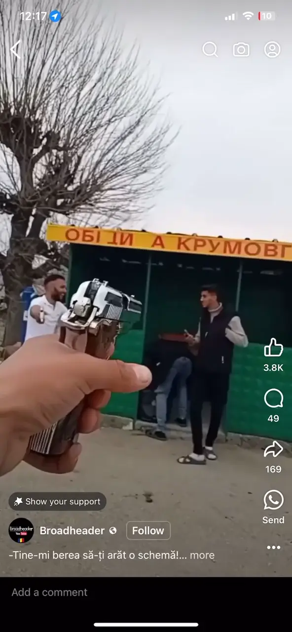 Idiot shoots at friend with blanks | Scrolller