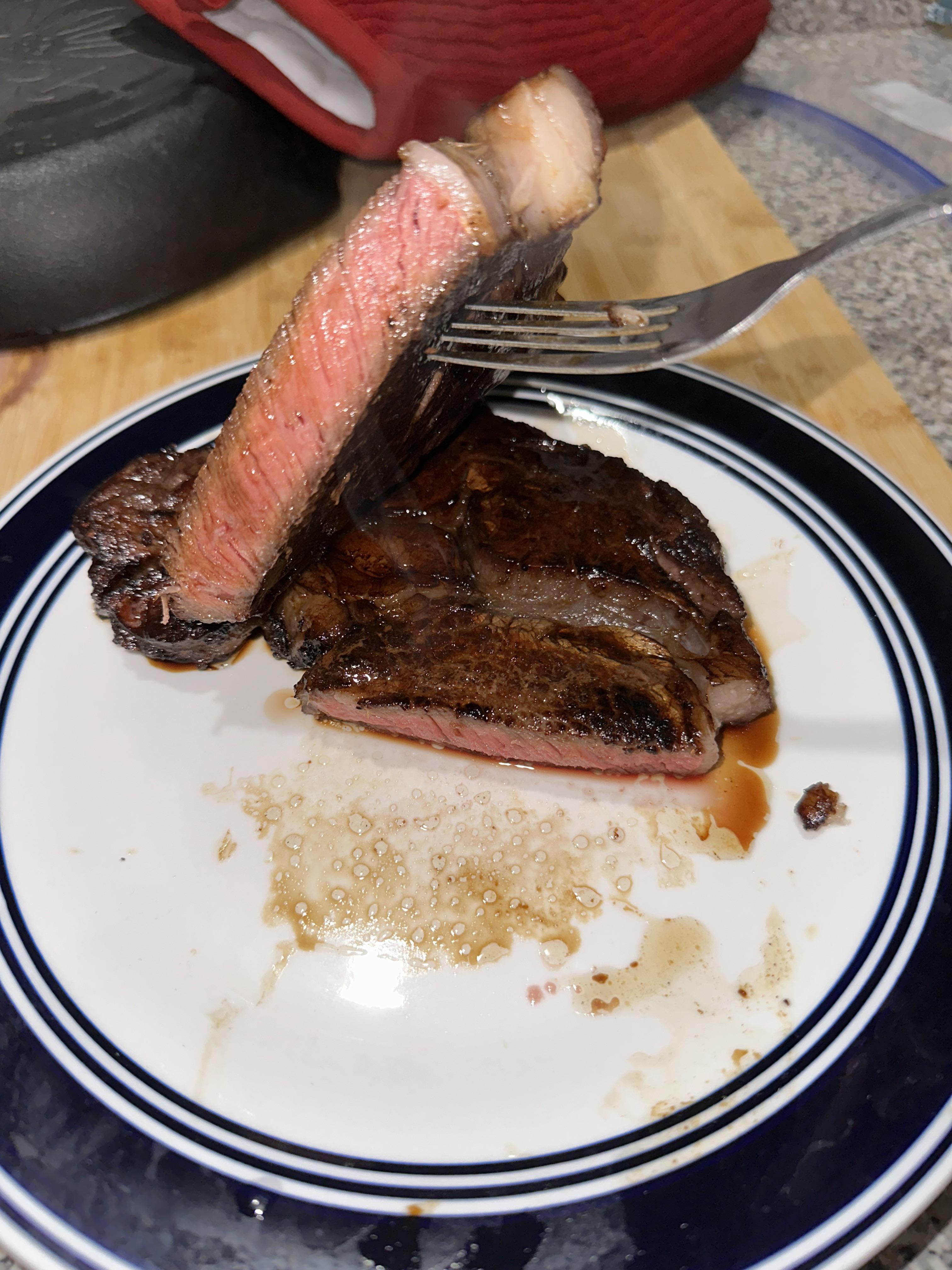 First time ever trying to reverse sear after reading about it here. I ...