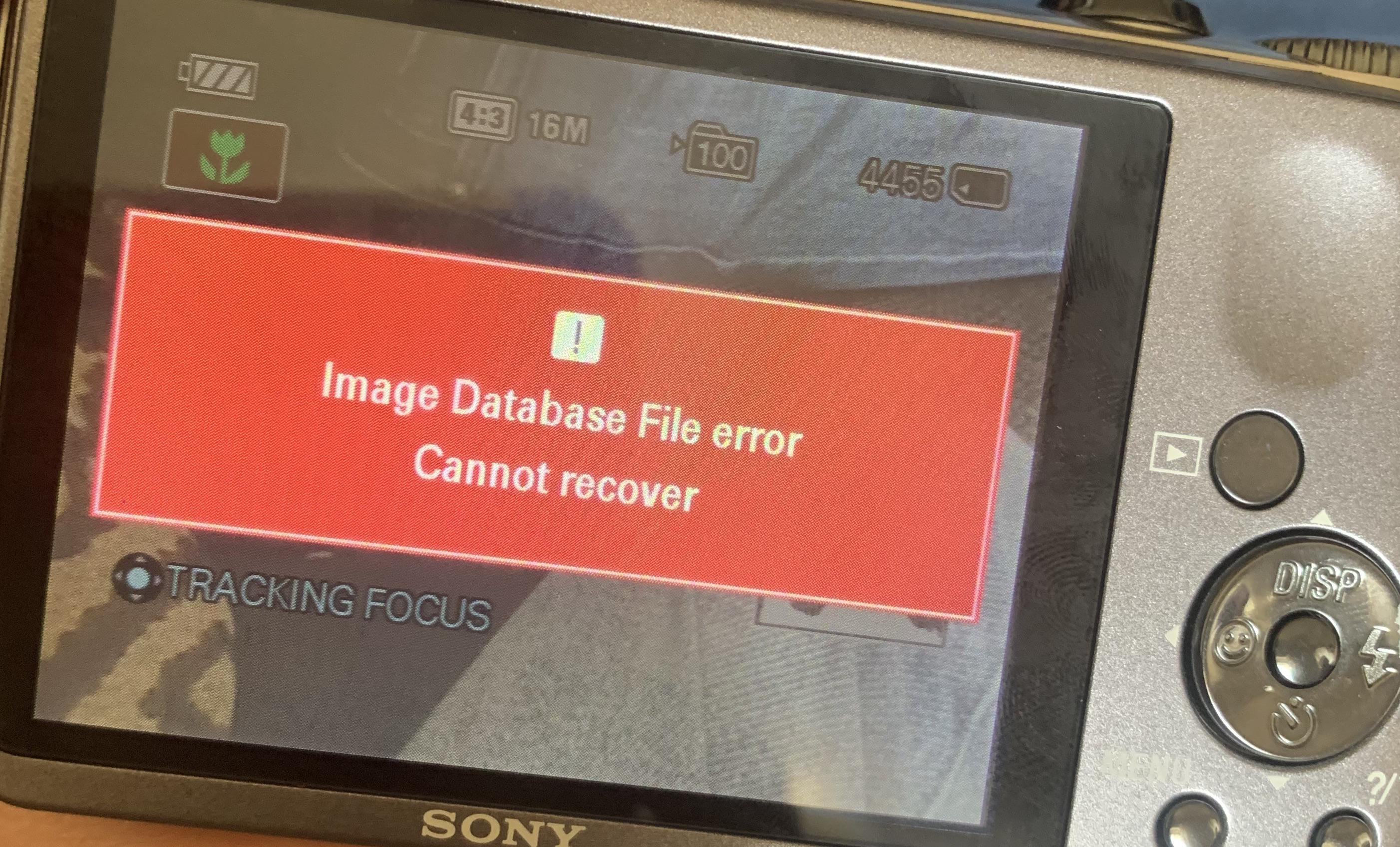 Image Database File Error Cannot Recover Scrolller 0860