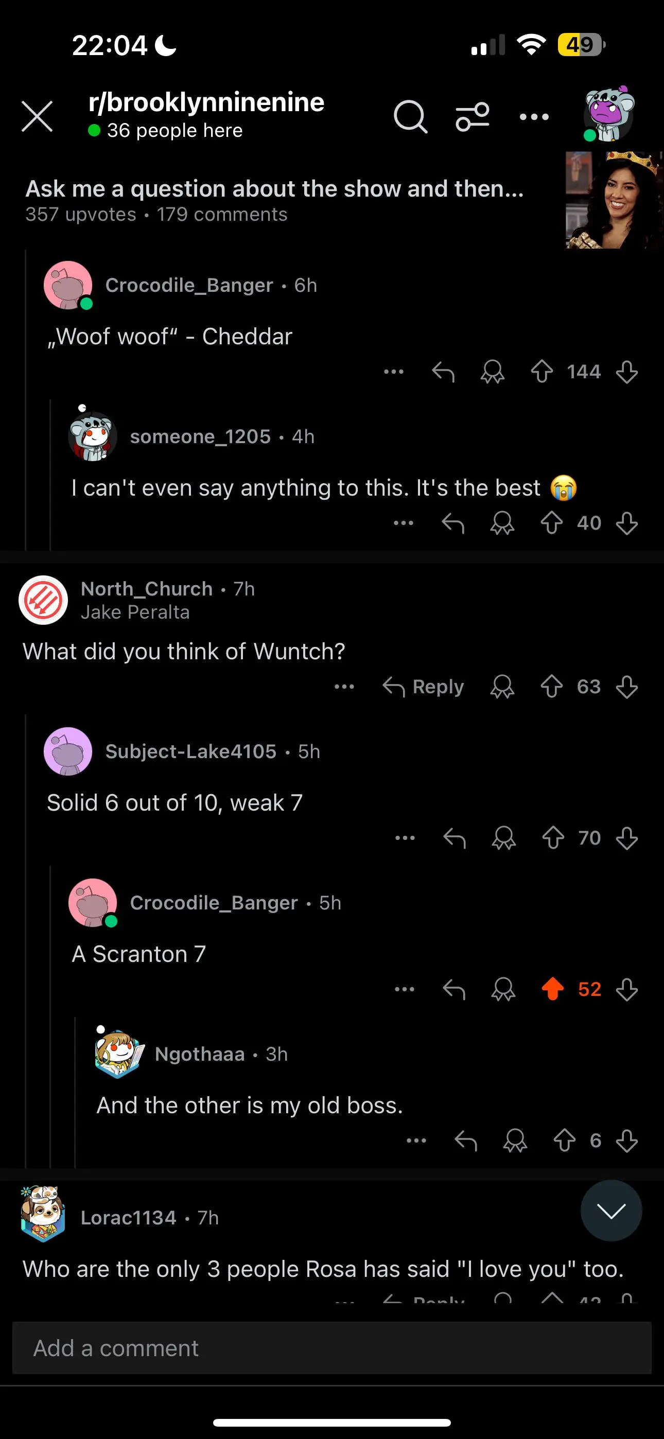 In the B99 sub | Scrolller