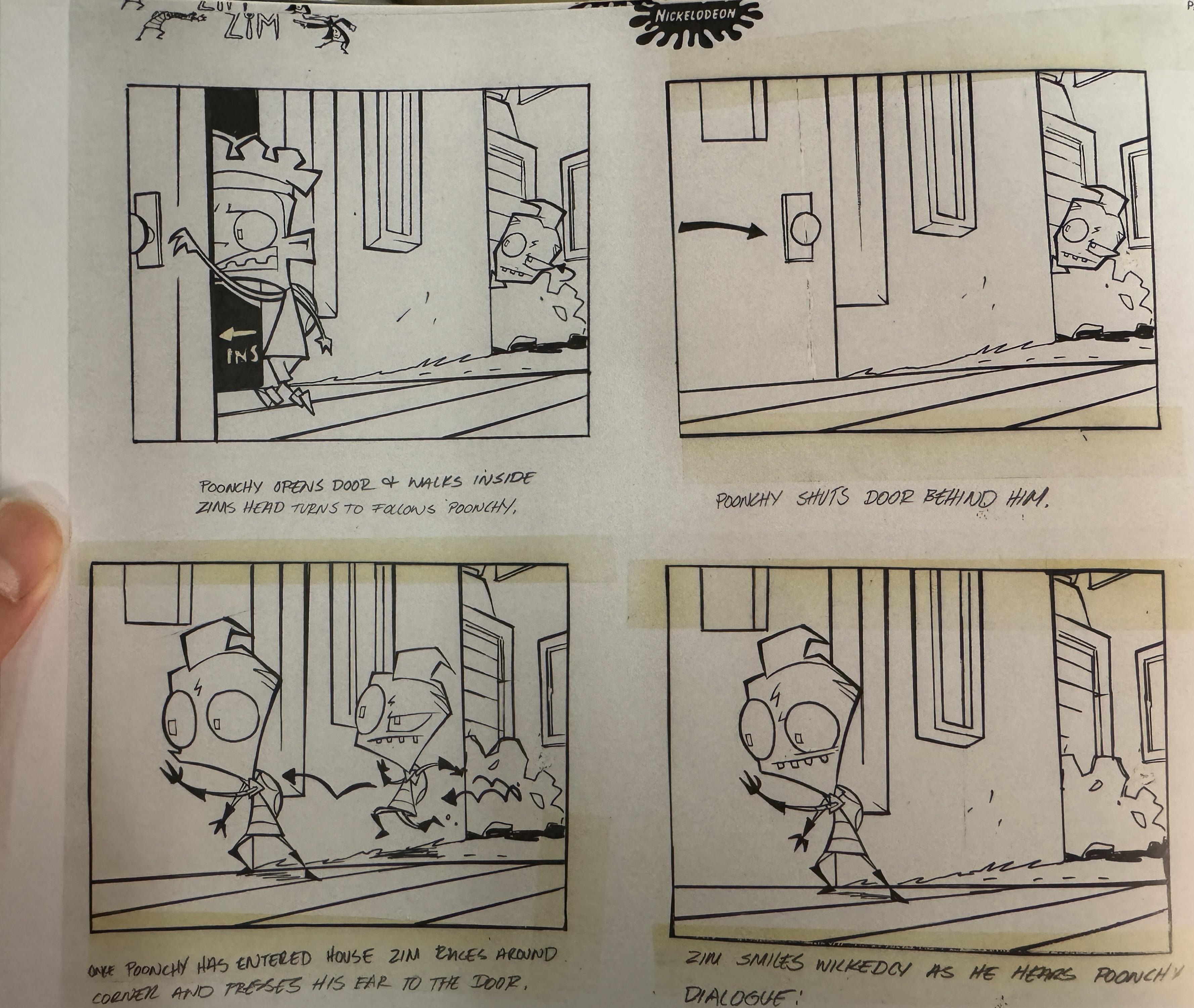 Invader Poonchy original storyboard. | Scrolller