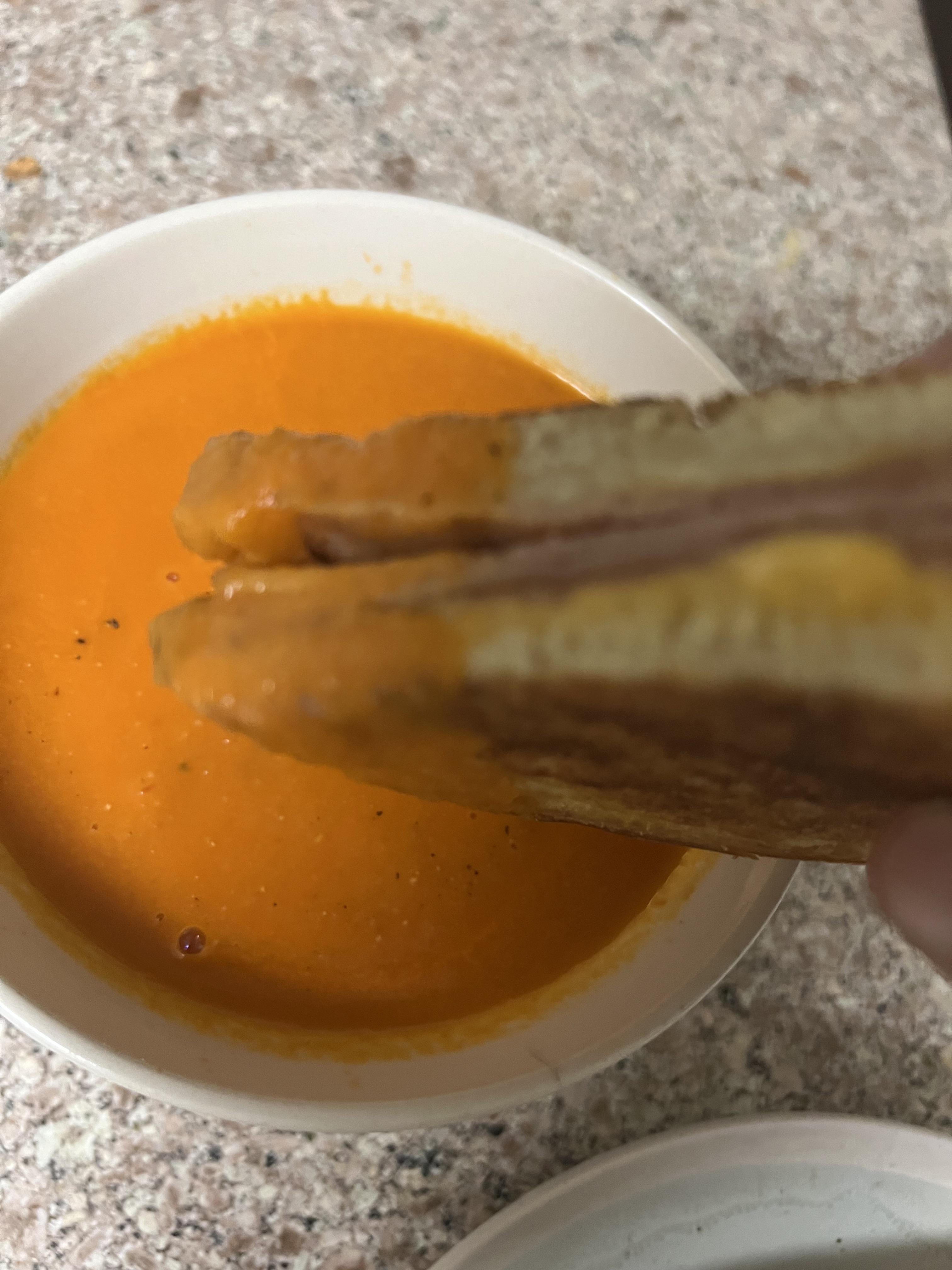 [homemade] Grilled ham and cheese with tomato soup | Scrolller