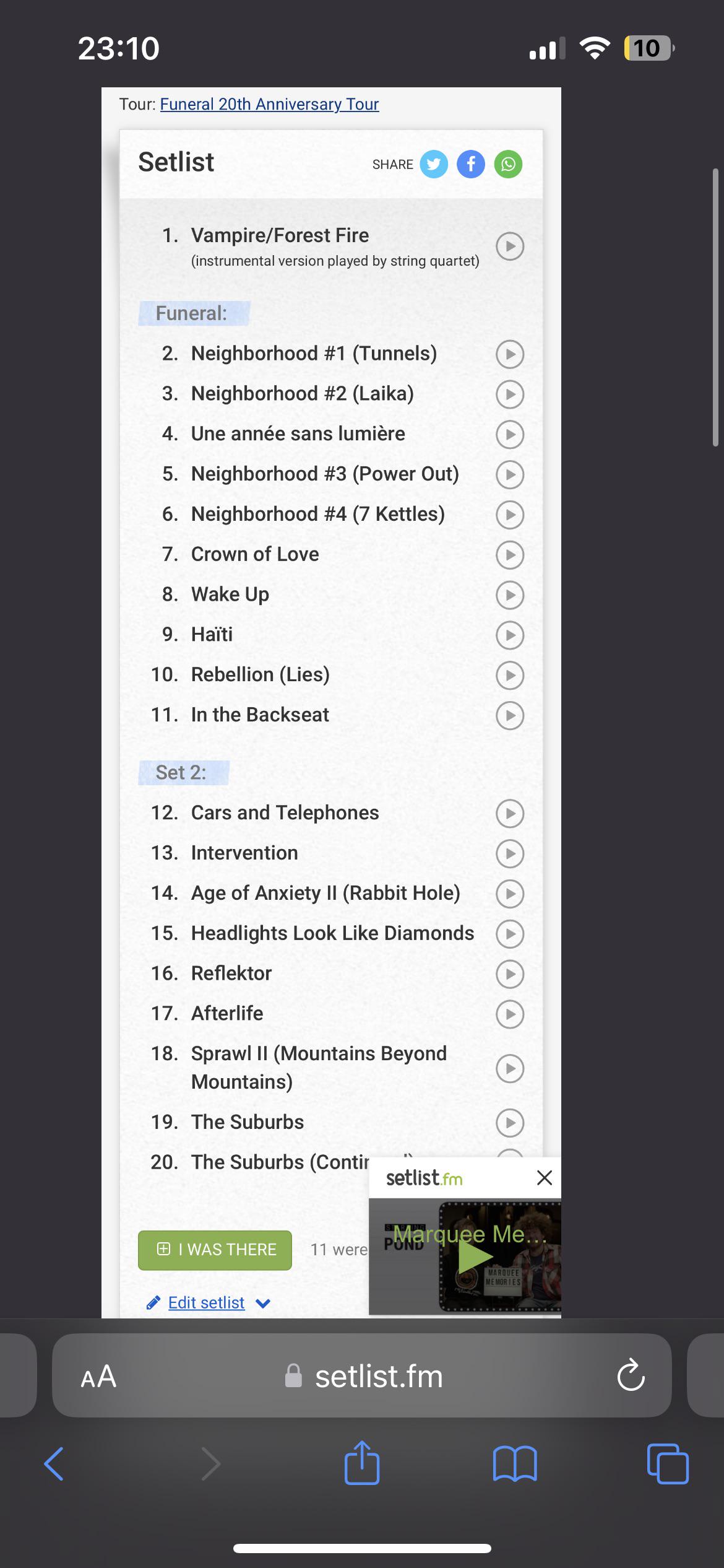 IS THIS SETLIST REAL AND WILL IT BE USED ON SUNDAY??????????? | Scrolller