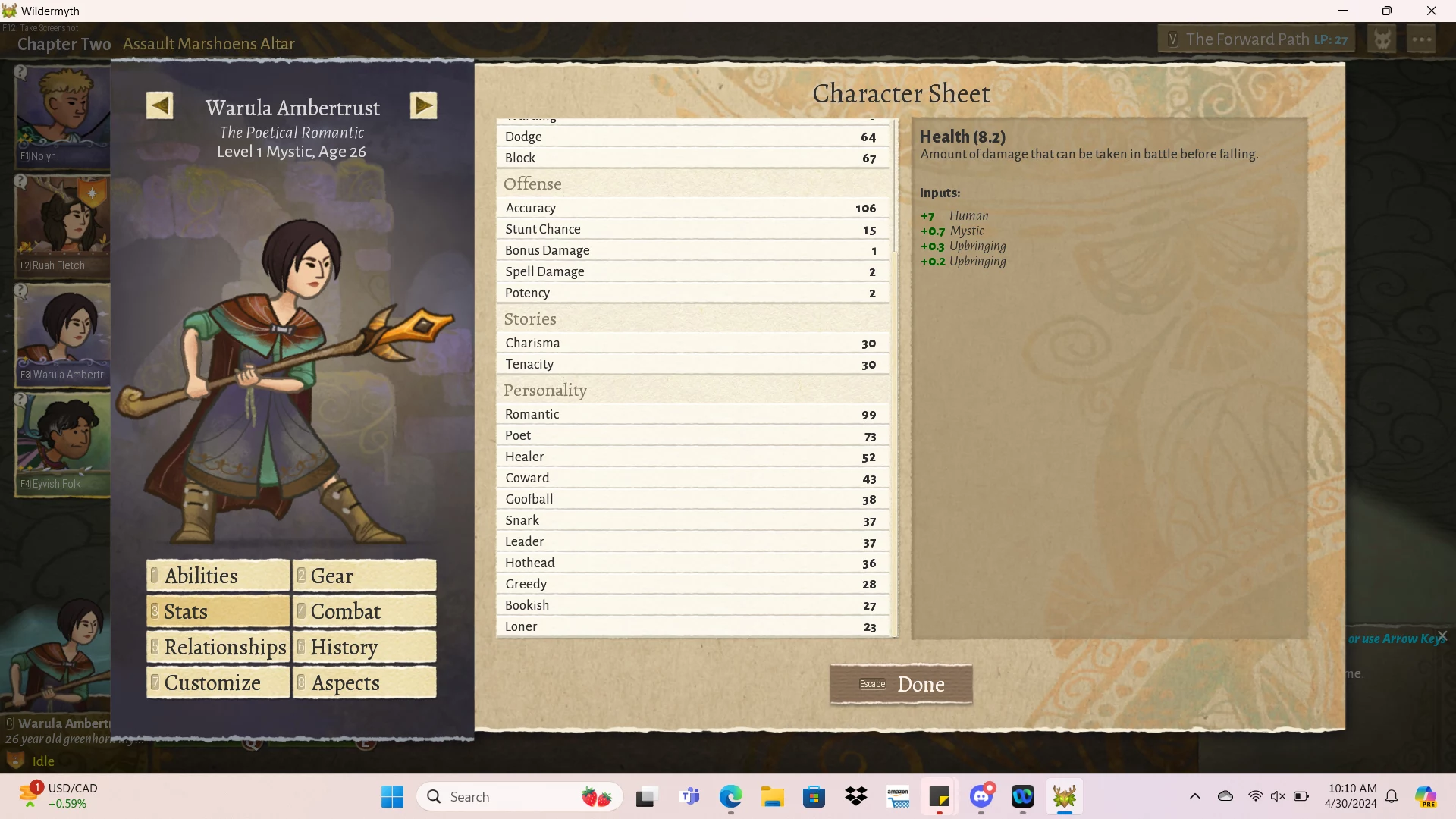 Is this the correct personality modifiers to get the Celestial Theme? | Scrolller