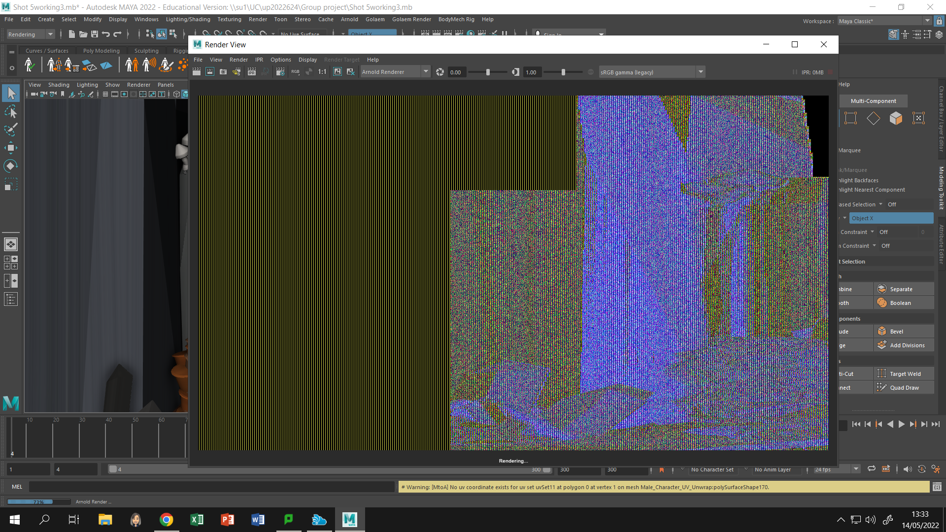 Please help, When I try to render my scene, the render view shows this, what am I doing wrong ...