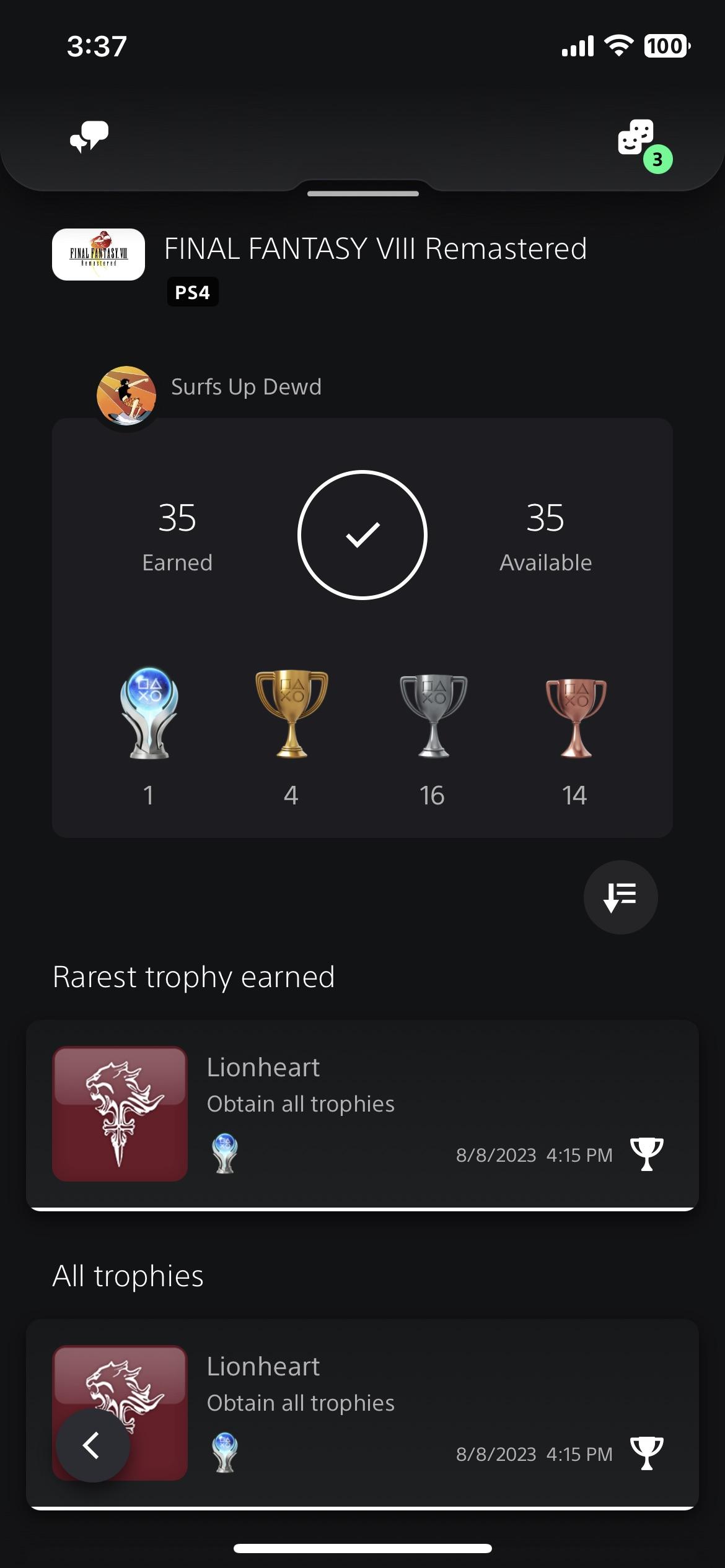 Final Fantasy Platinum Marathon Almost Complete! | Scrolller