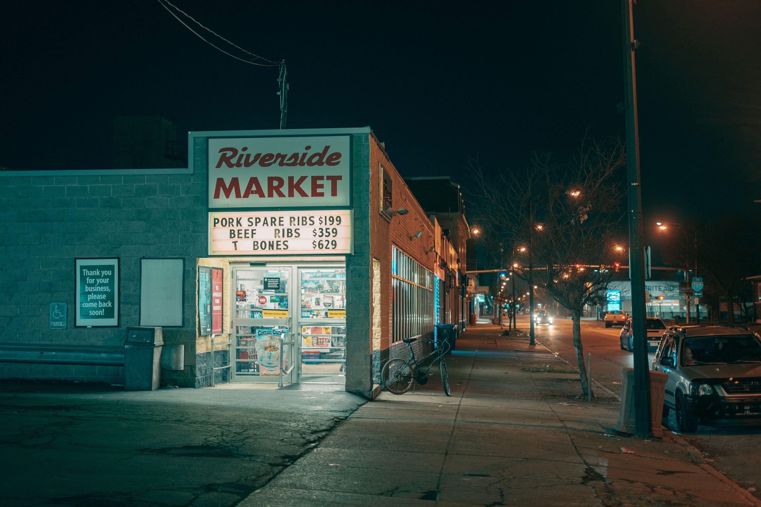 Riverside at night, Buffalo | Scrolller