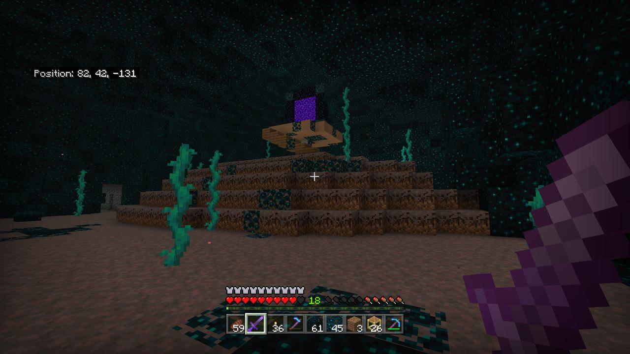 Decided to make an “upside down” version of my base in the nether. | Scrolller
