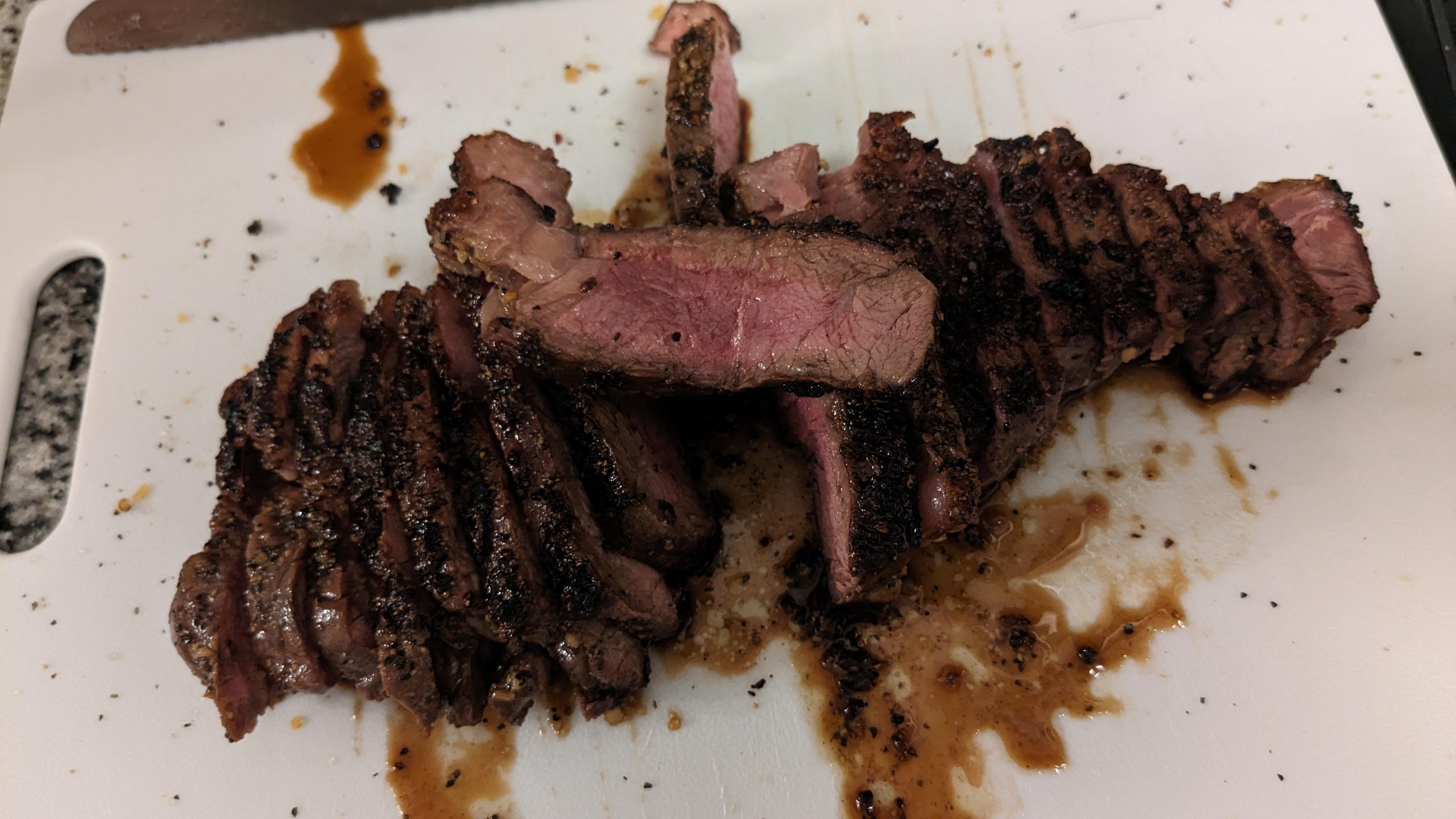 Discover more like Steak: First post. NY Strip. Reverse seared in air fryer. and Related Content ...