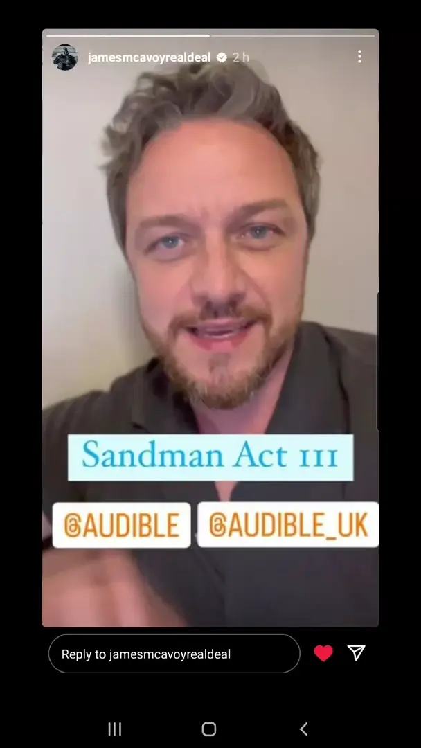 James McAvoy's IG story. He looks so handsome and his accent is glorious! | Scrolller