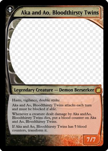 Shrine of the Twin Oni's//Aka and Ao, Bloodthirsty Twins 2.0 | Scrolller