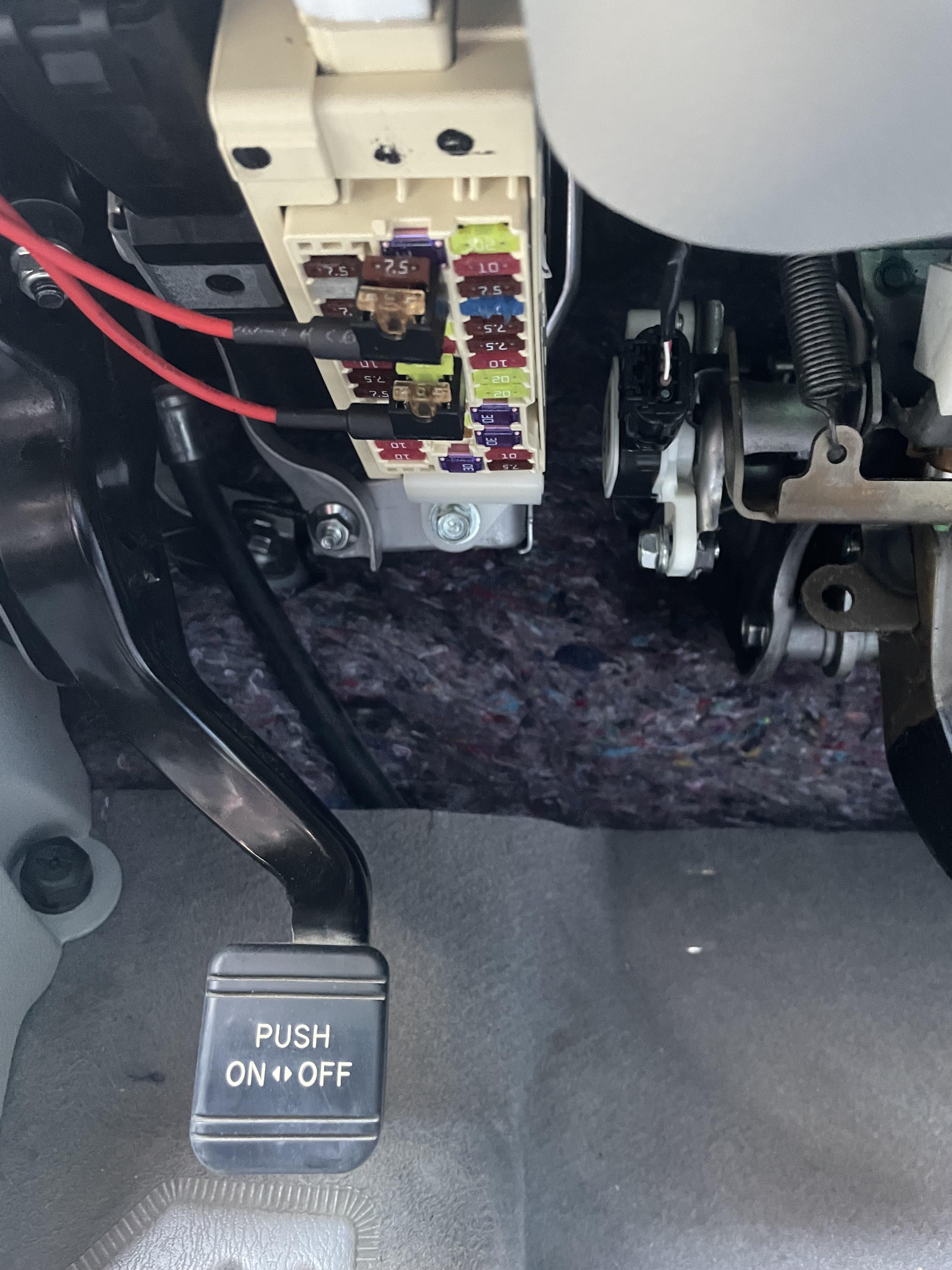 Fuse panel cover spacer for dash cam hardwire in ‘12 Camry hybrid ...