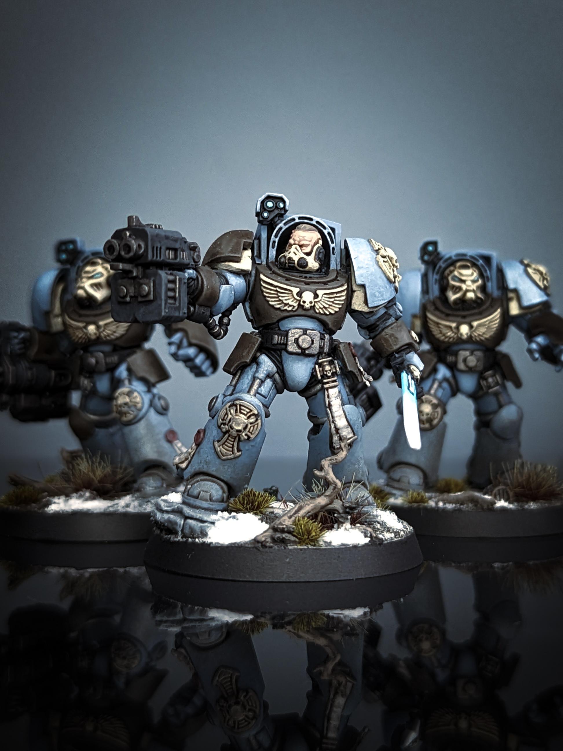 Some of my recently completed Terminator models to add to the forces of the Custodes Valorum ...