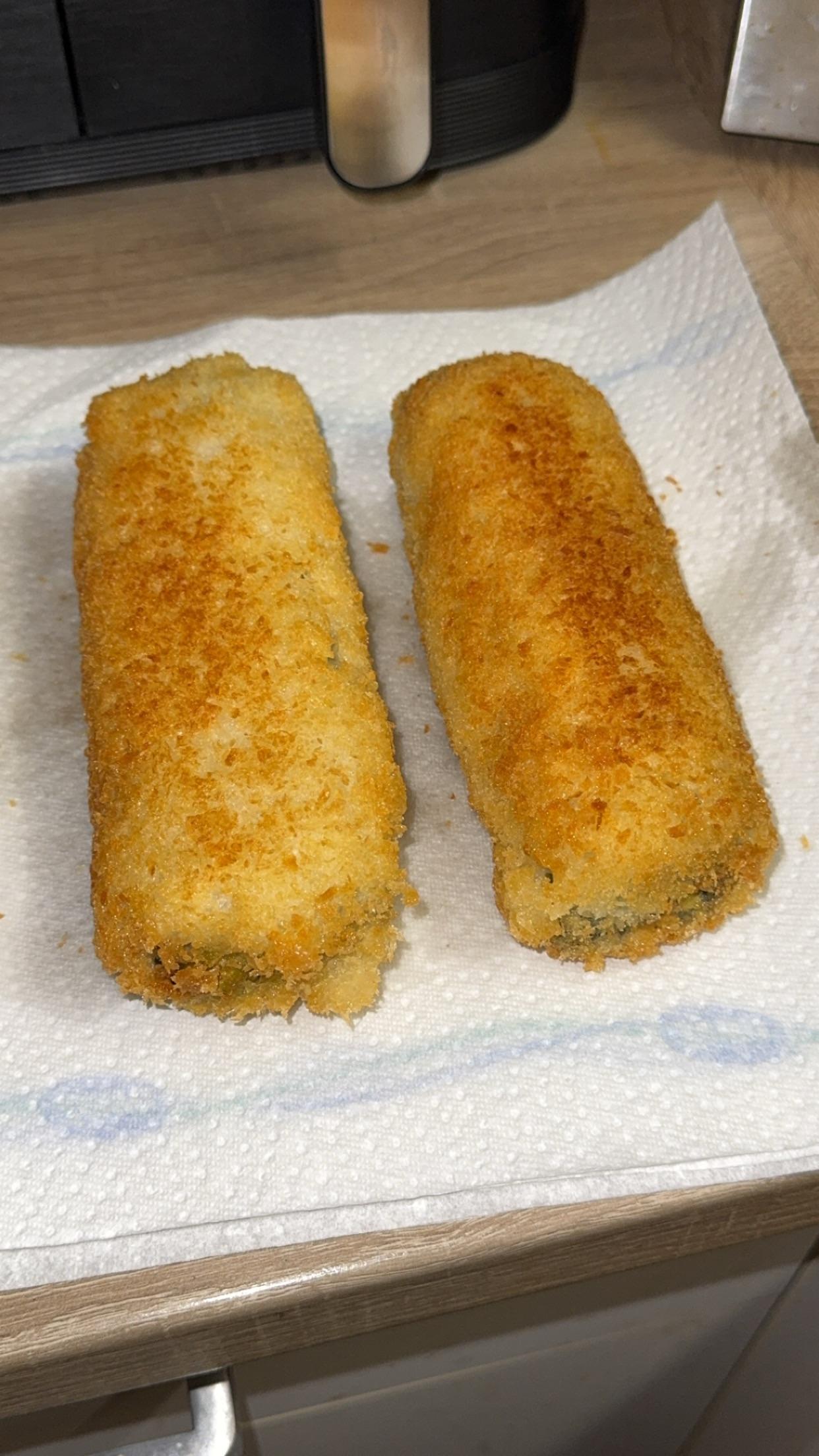 [homemade] tempura sushi one is chicken cucumber the second one is salmon avocado | Scrolller