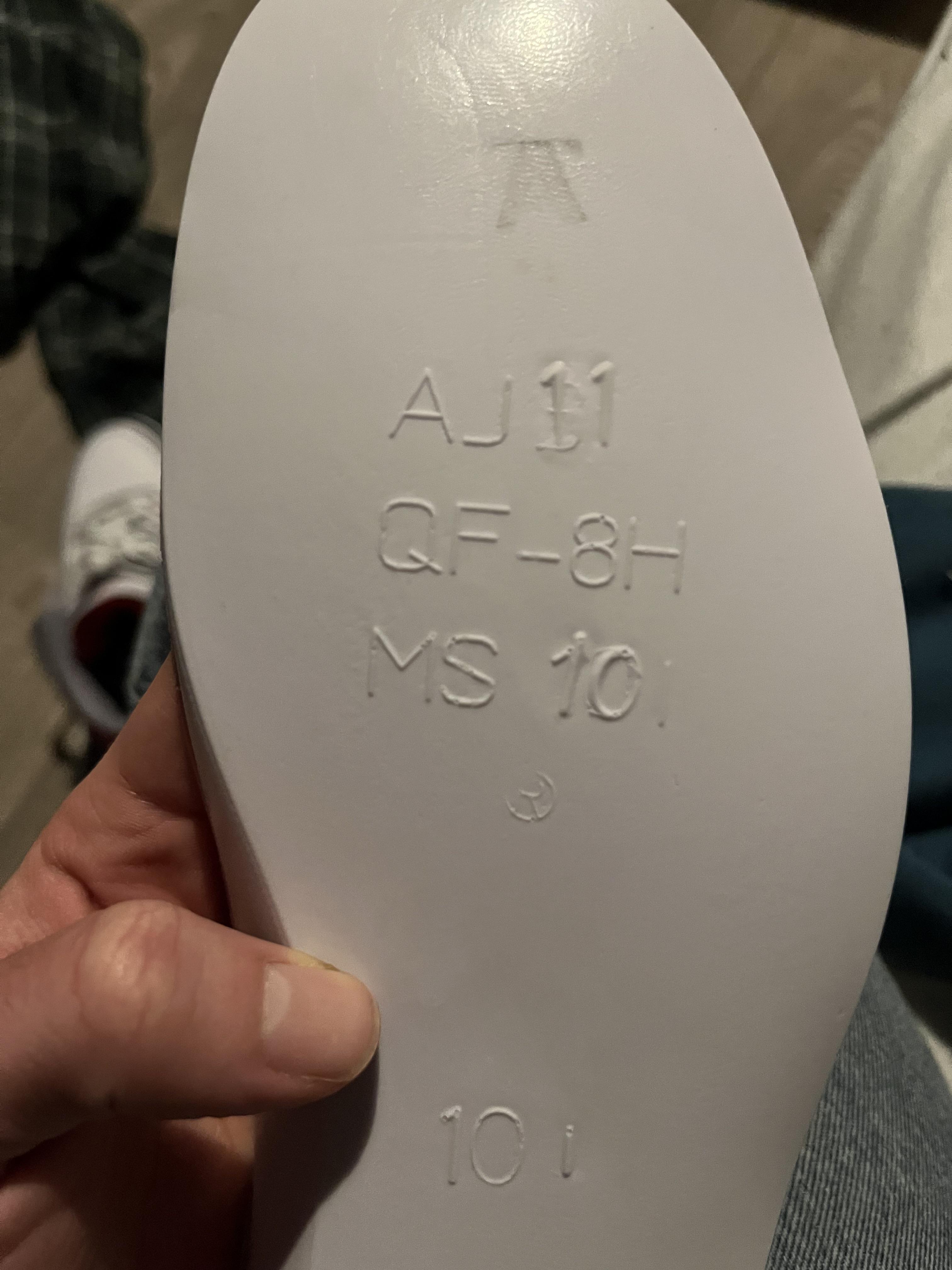 Got these in today, anybody know why the bottom of the insole says aj11? | Scrolller