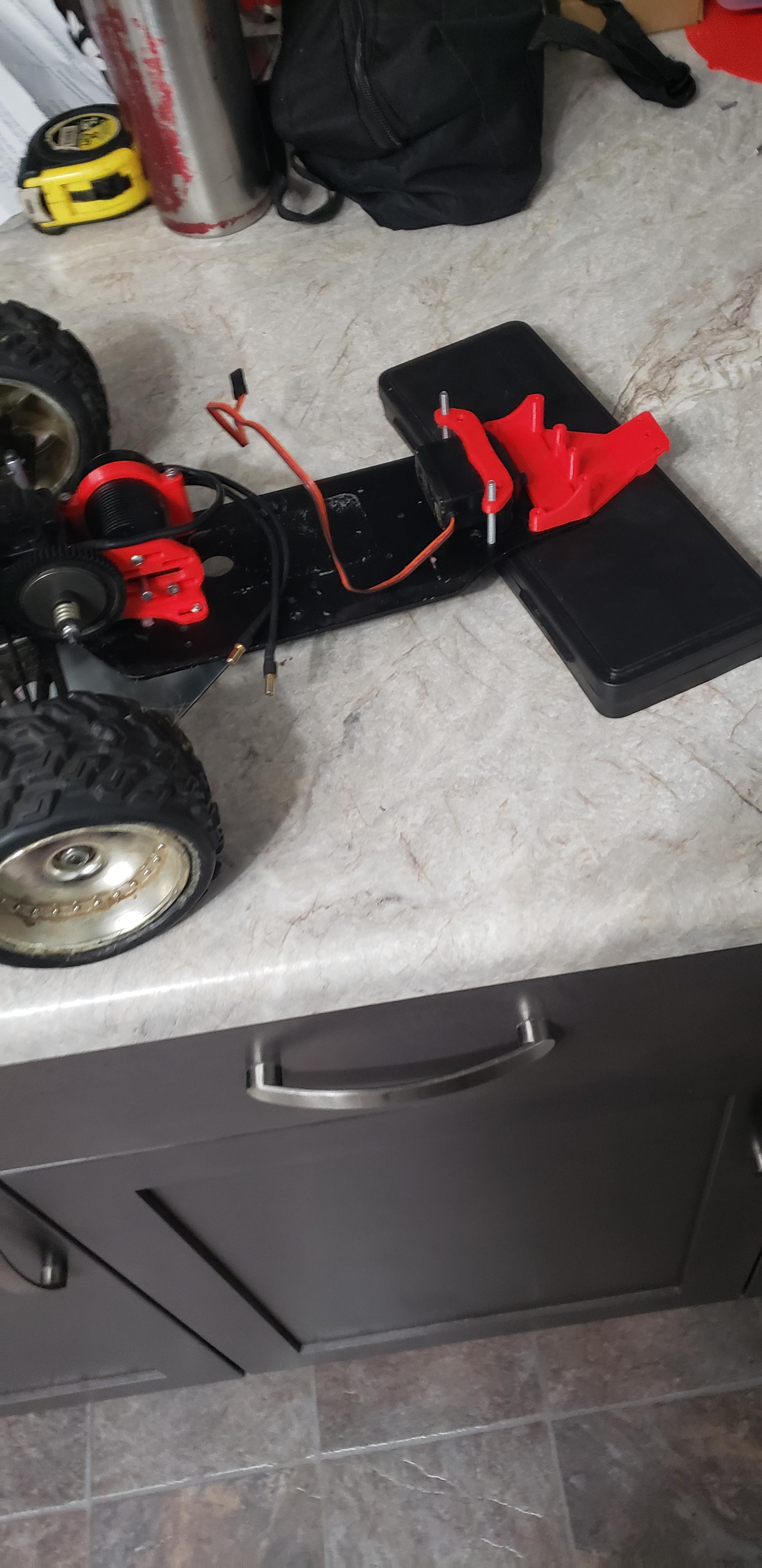 Front bulkhead for my old rc that you cant buy parts for anymore. also it's been converted to ...