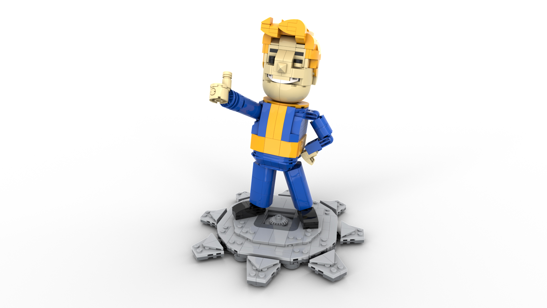 LEGO FALLOUT: Vault Boy posable desktop figurine with stand! | Scrolller