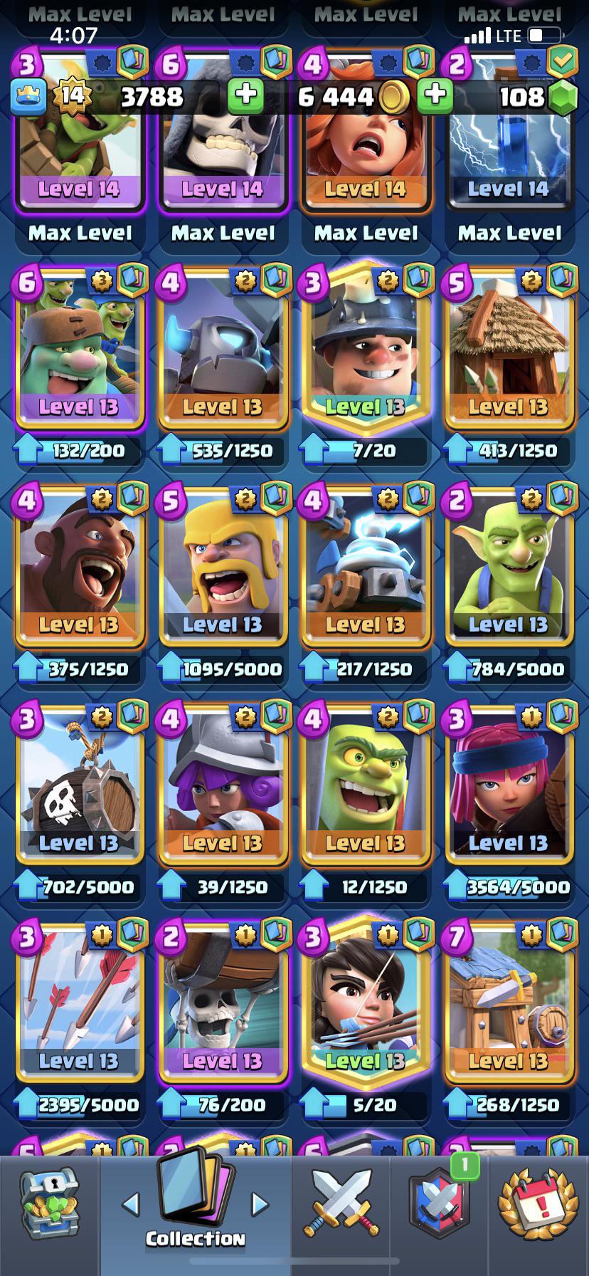 Need a deck to one trick. These are my card levels: | Scrolller