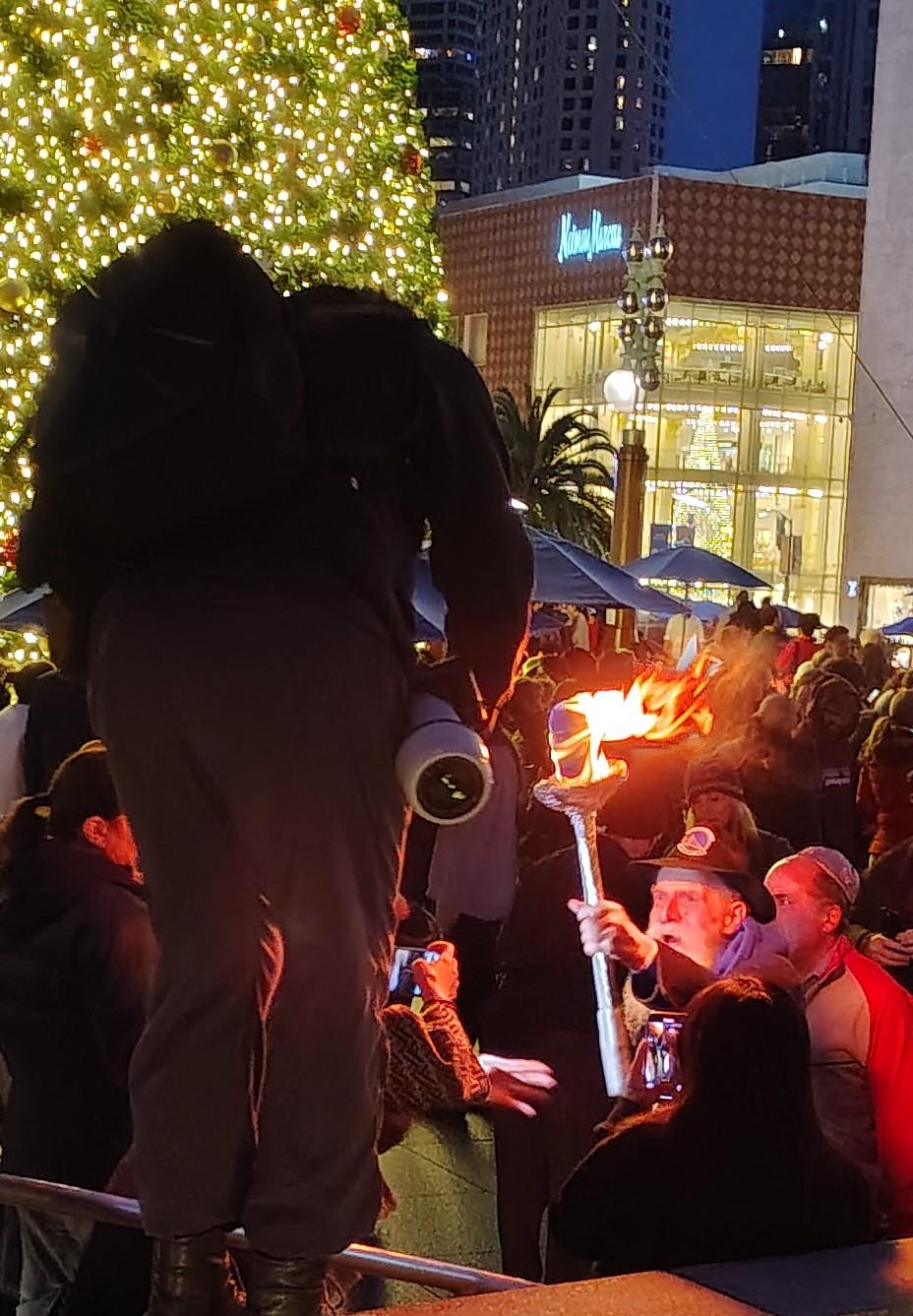 Lighting the Menorah, Union Square | Scrolller