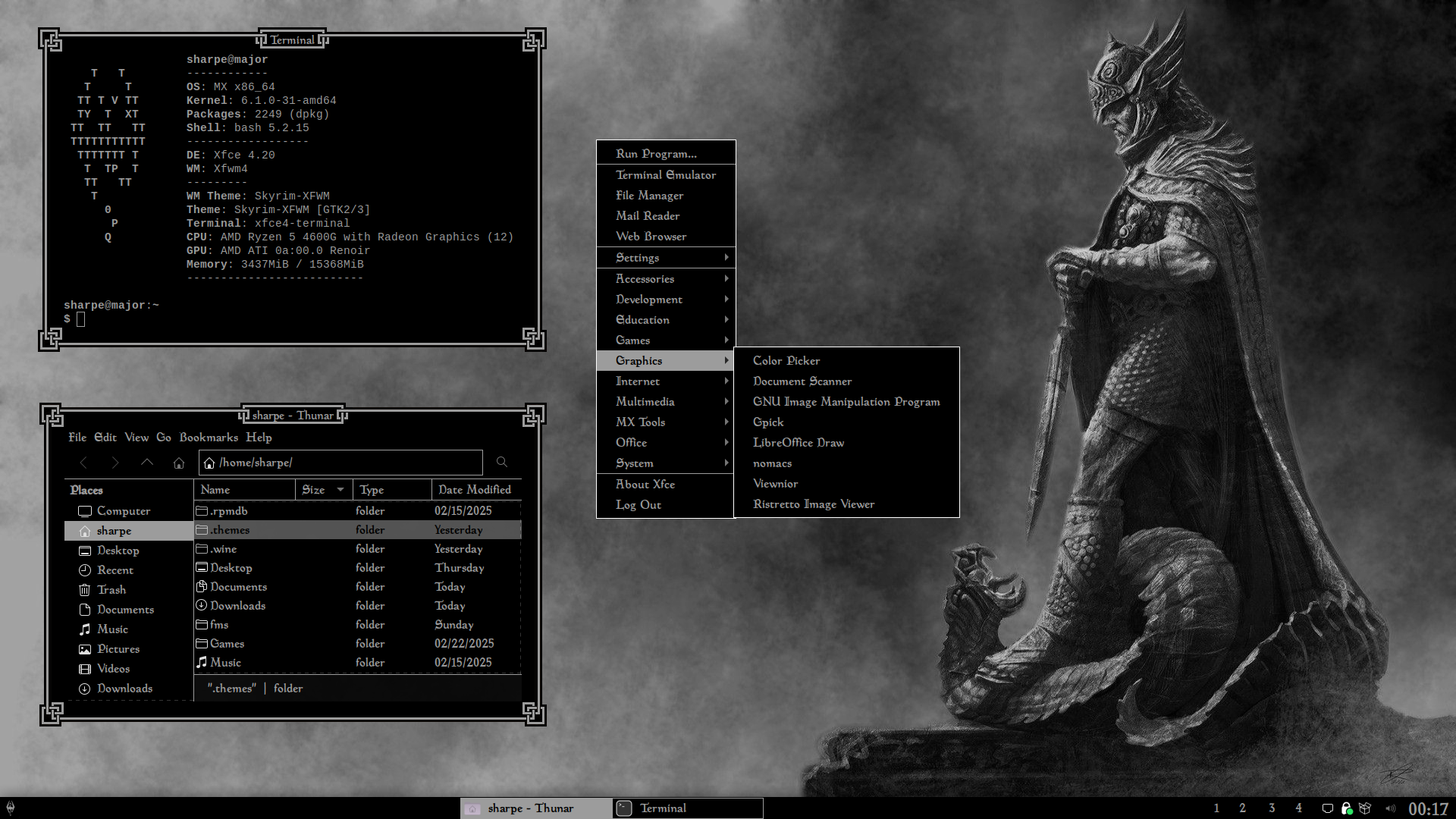 [XFCE] XFWM Skyrim Theme Completed | Scrolller