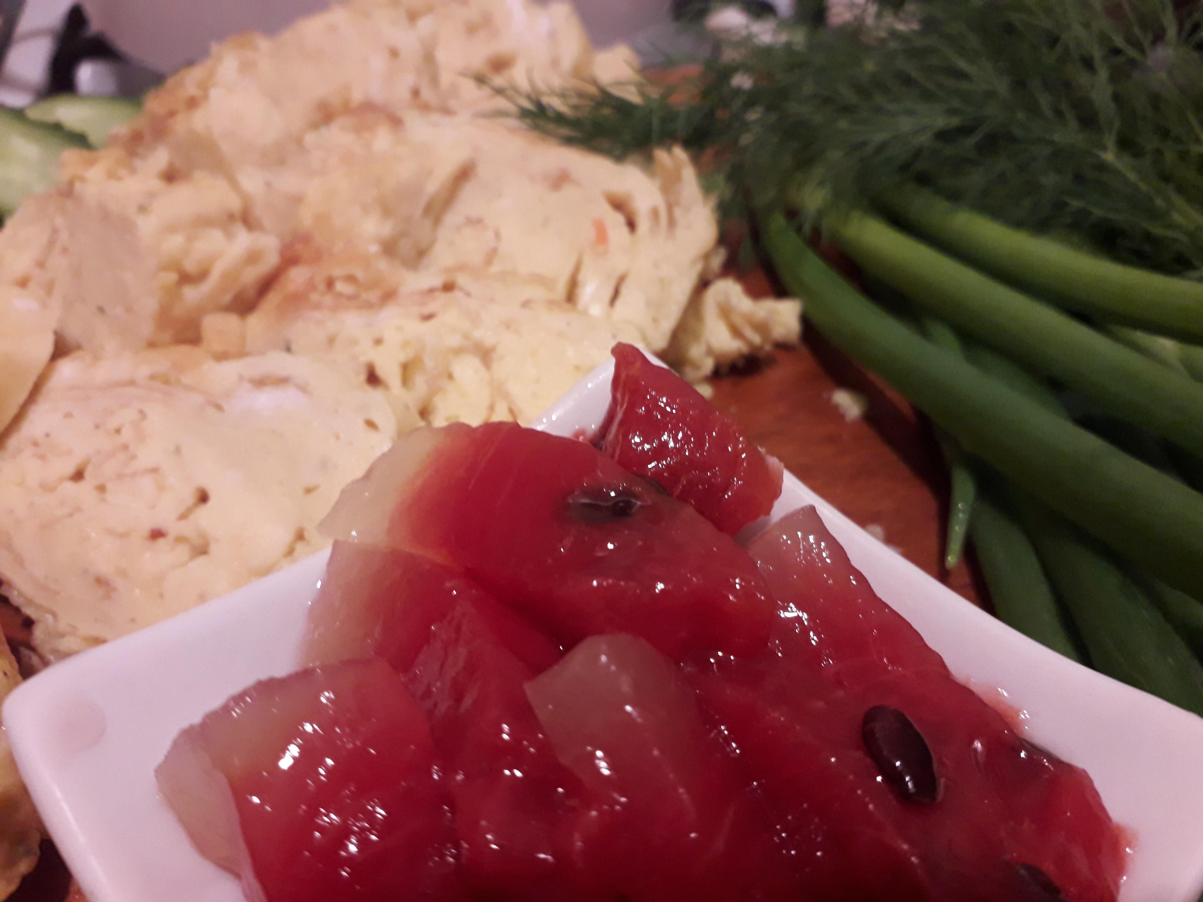 [Homemade] Egg roll tamago with pickled watermelon | Scrolller