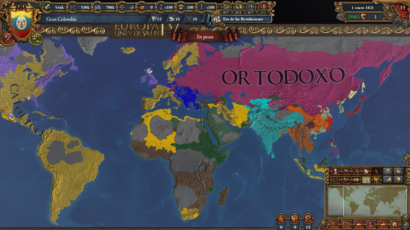 Second complete game ever, the Empire of Gran Colombia & Australia. Europa Expanded mod. | Scrolller