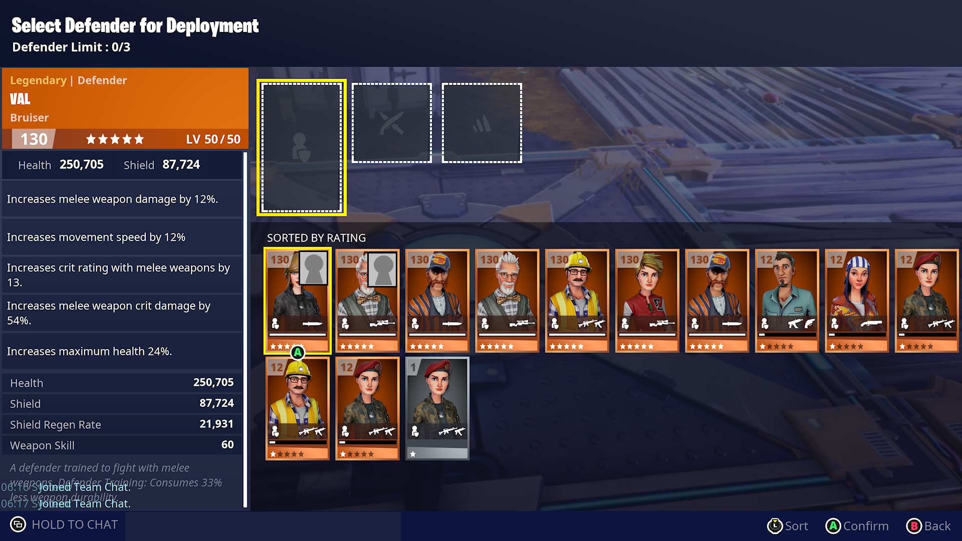 I think being able to equip skins onto defenders would be a nice ...