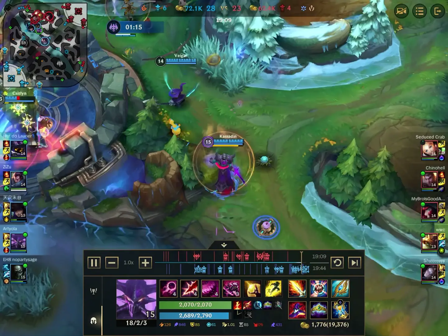 Kassadin 1v4 (with elder buff) | Scrolller