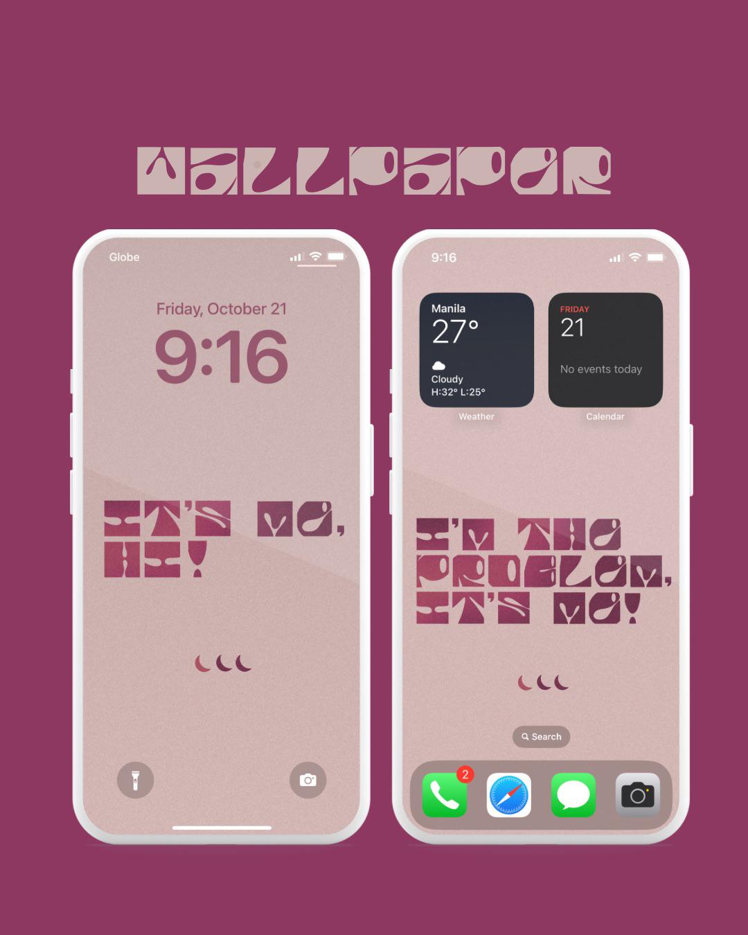 I made it a wallpaper and homescreen pair! | Scrolller