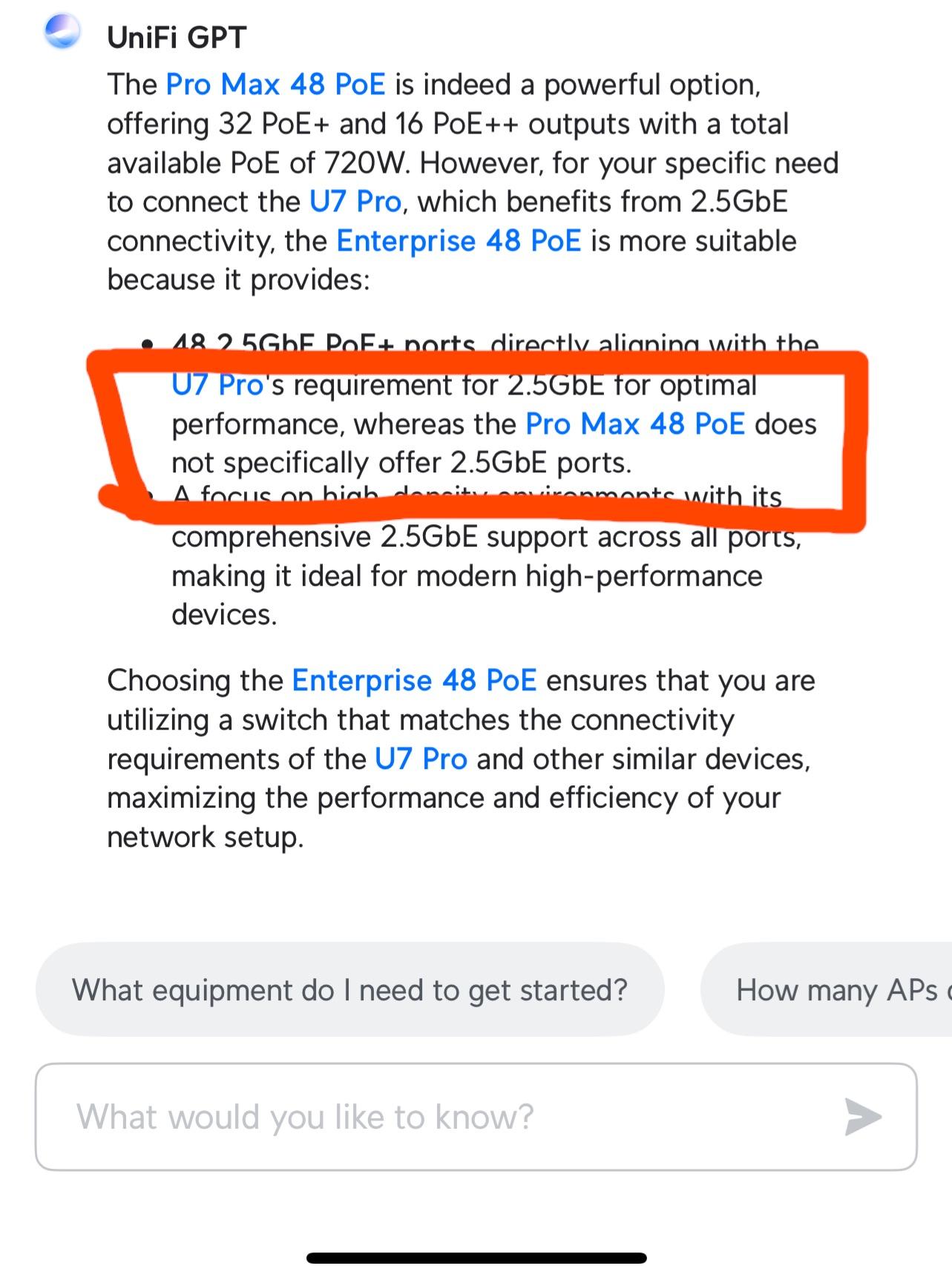 Unifi GPT don’t know Pro Max has 2.5GbE | Scrolller