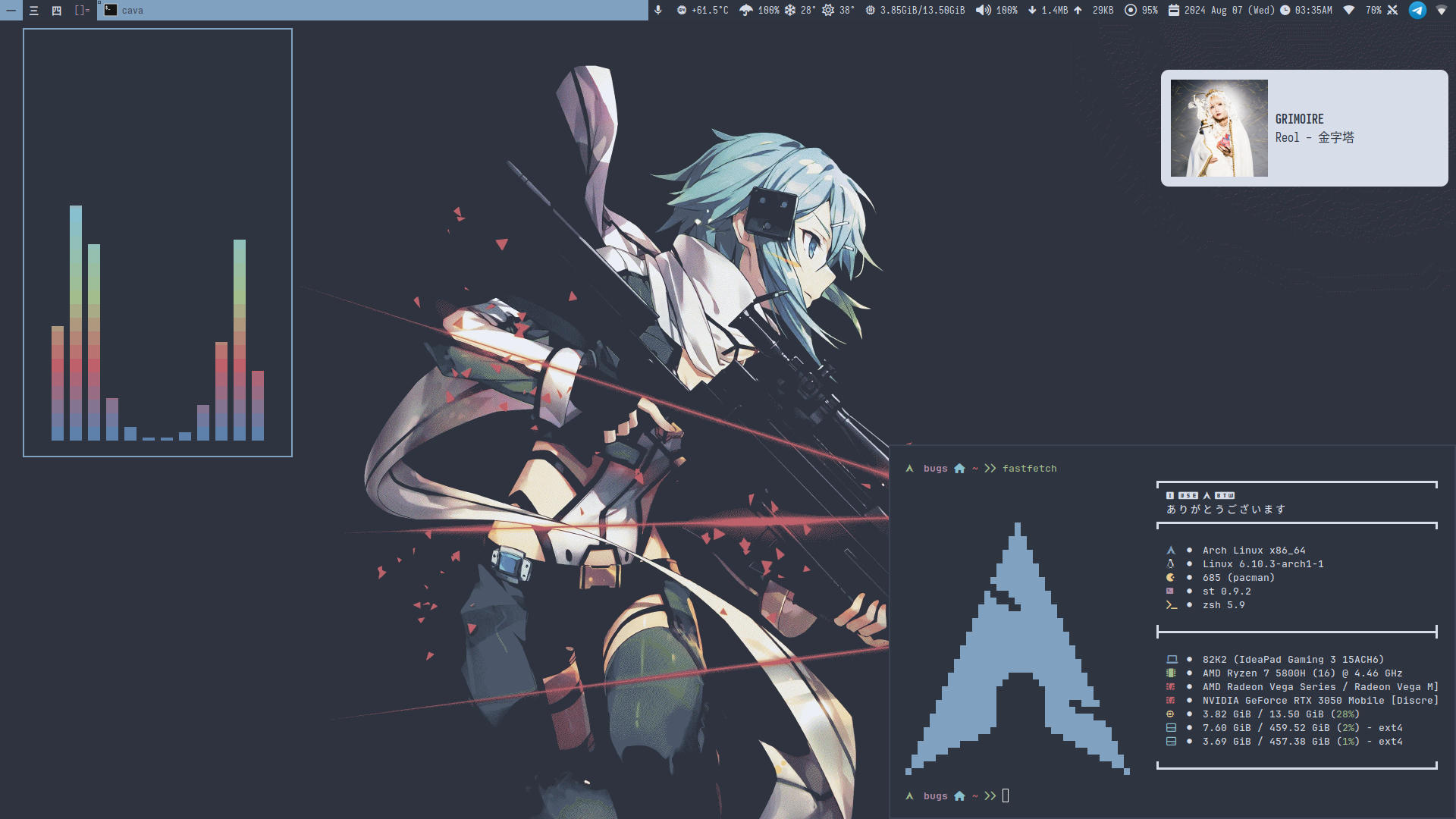 [dwm]-minimalish switched to nordic | Scrolller