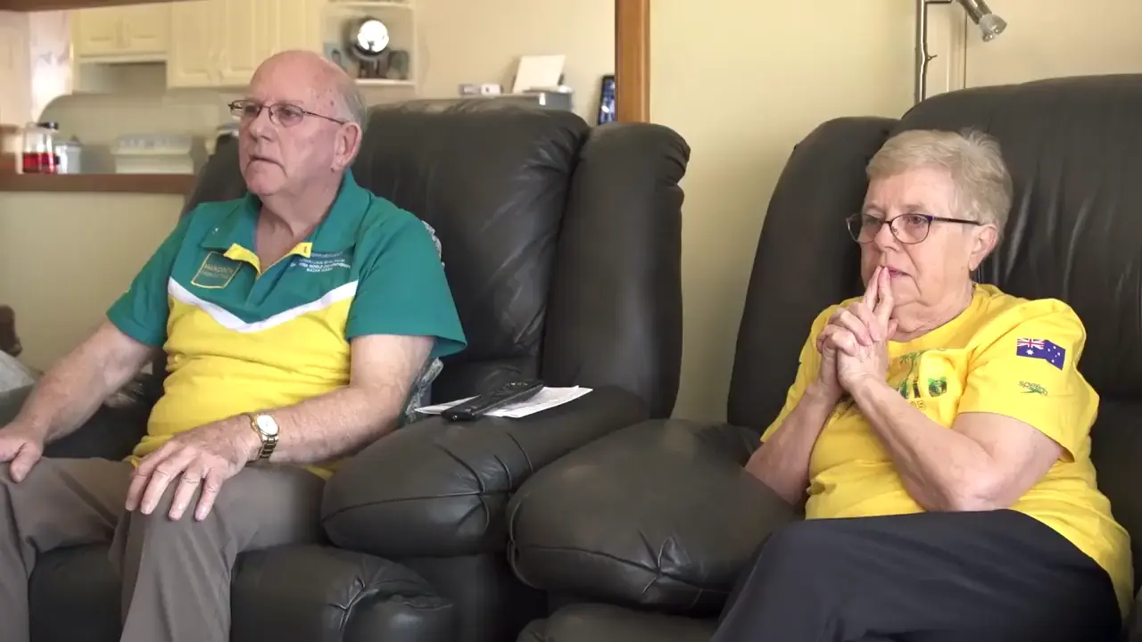 Kyle Chalmers' grandparents watch him win hold at the 2016 Rio Olympics (Grand dads are still ...