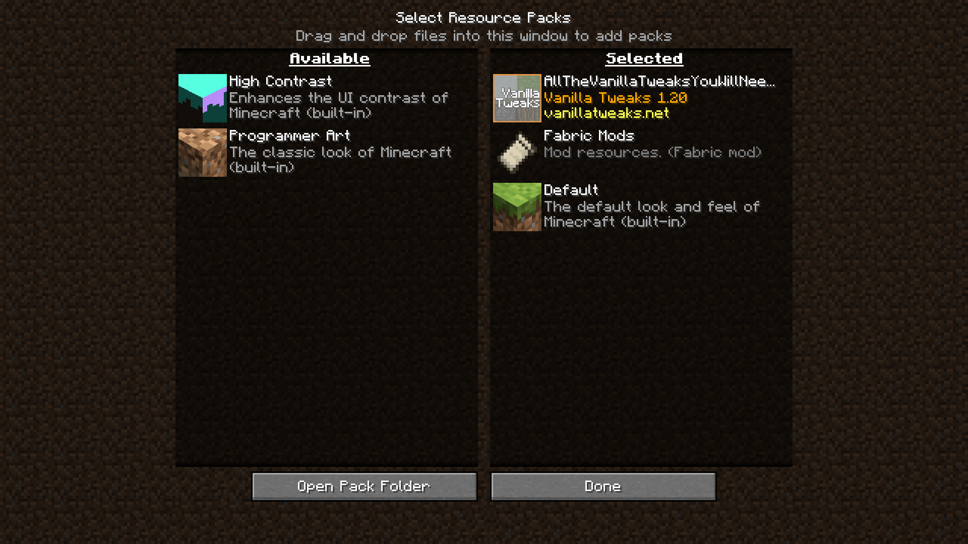 HELP! I installed Sodium for fps and now my fullbright- and no fog-resource packs dont work ...