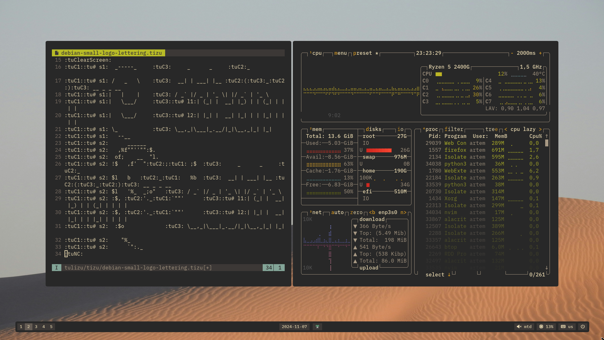 [bspwm] my tiny desktop! :) | Scrolller
