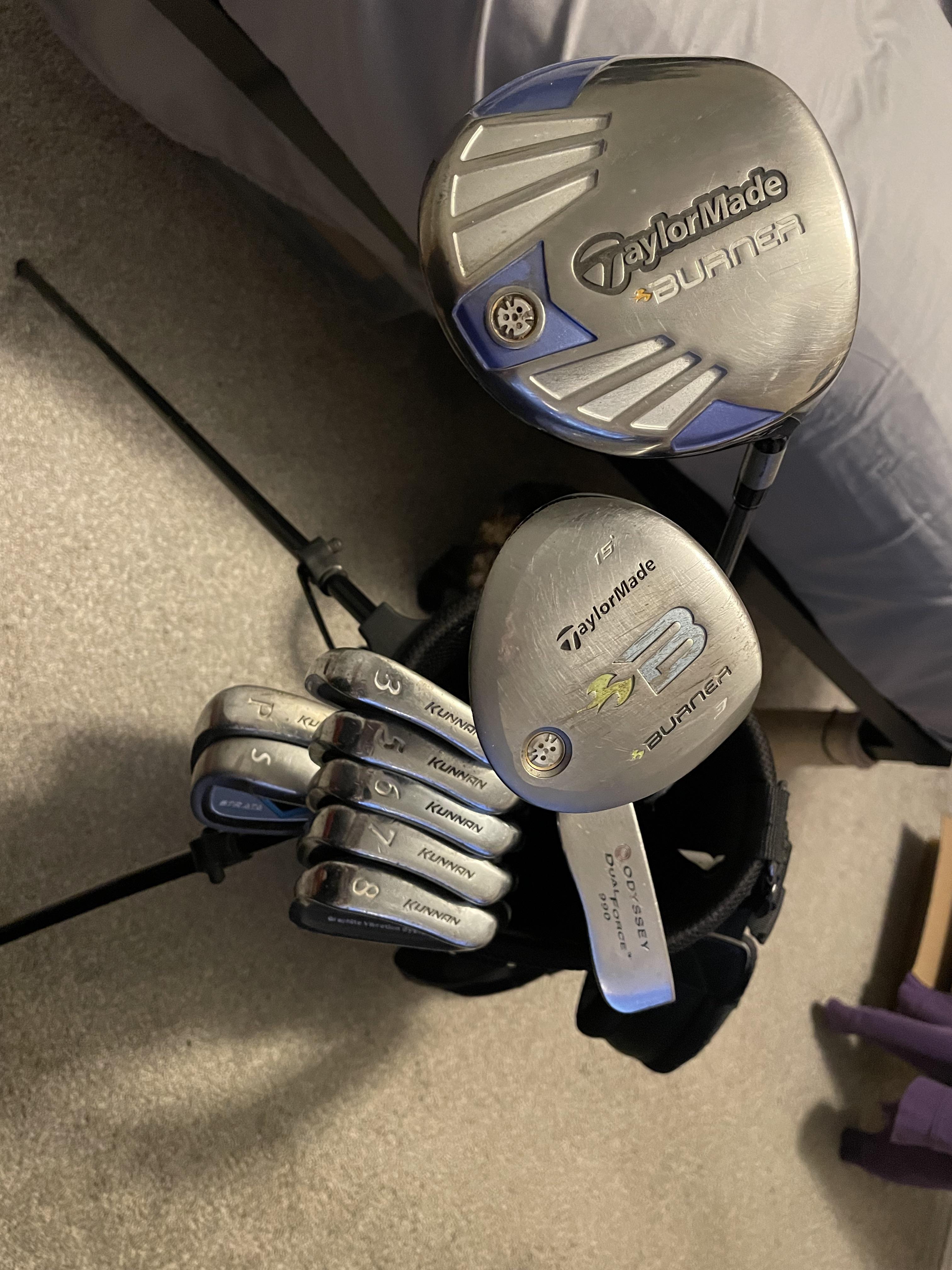 Gf wanted to play so I assembled a set of used clubs in a $10 goodwill Wilson bag to see if she ...