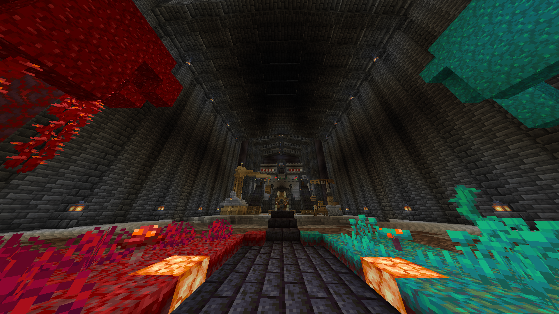 My giant underground base on a survival server is finally (almost) finished! What do you think ...