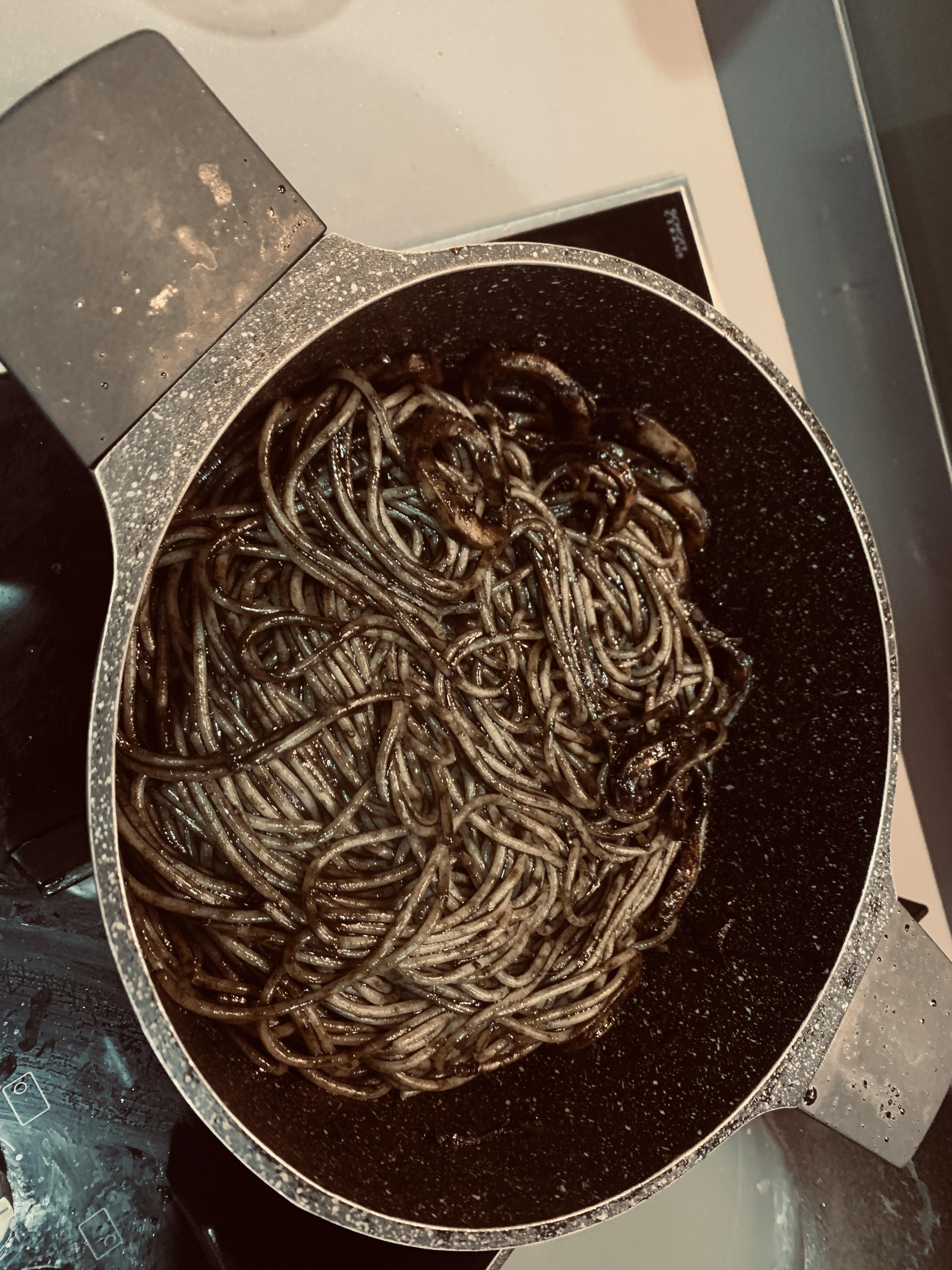 [homemade] Squid Ink Spaghetti | Scrolller