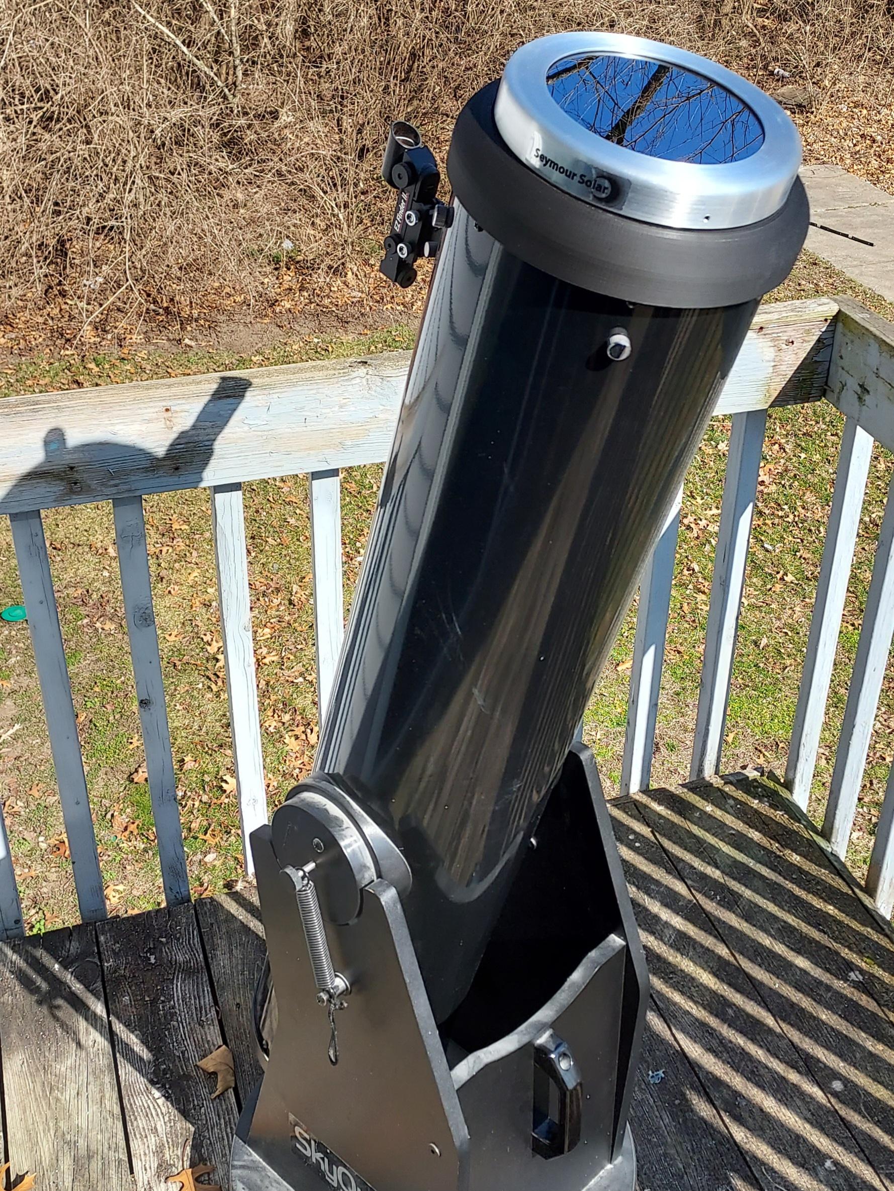 I took my very first pic of the sun! I don't have a telescope cam so this is with my phone ...