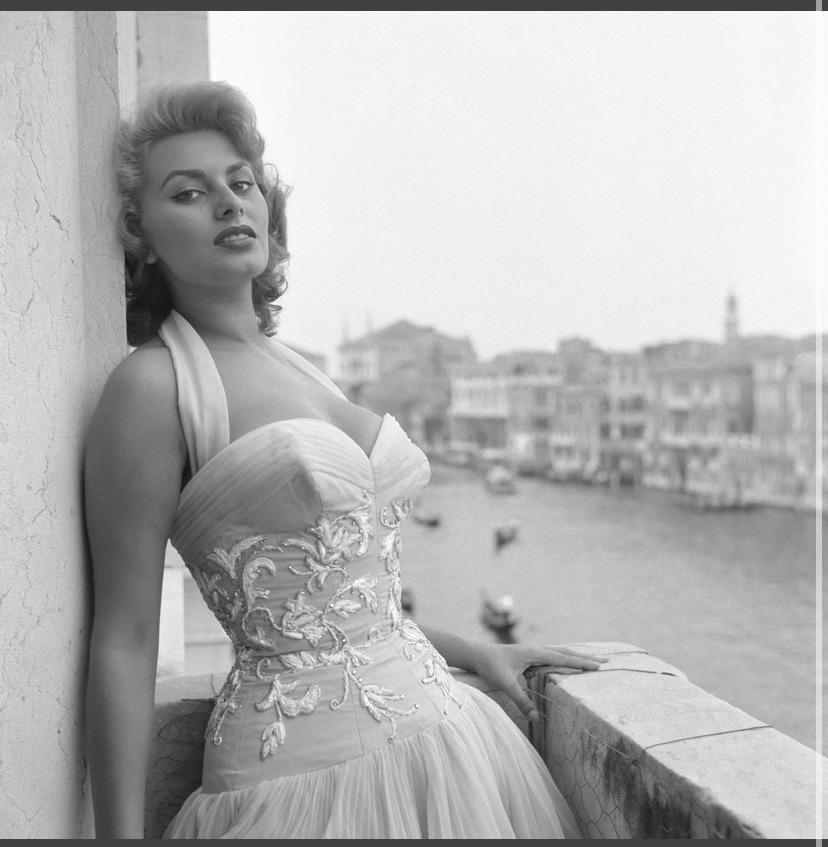 Sophia Loren photographed in Venice, 1955. | Scrolller