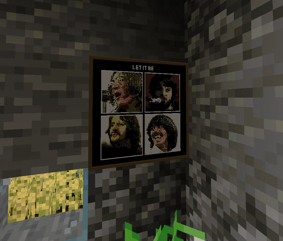 Let It Be album art built on my family's survival Minecraft server ...
